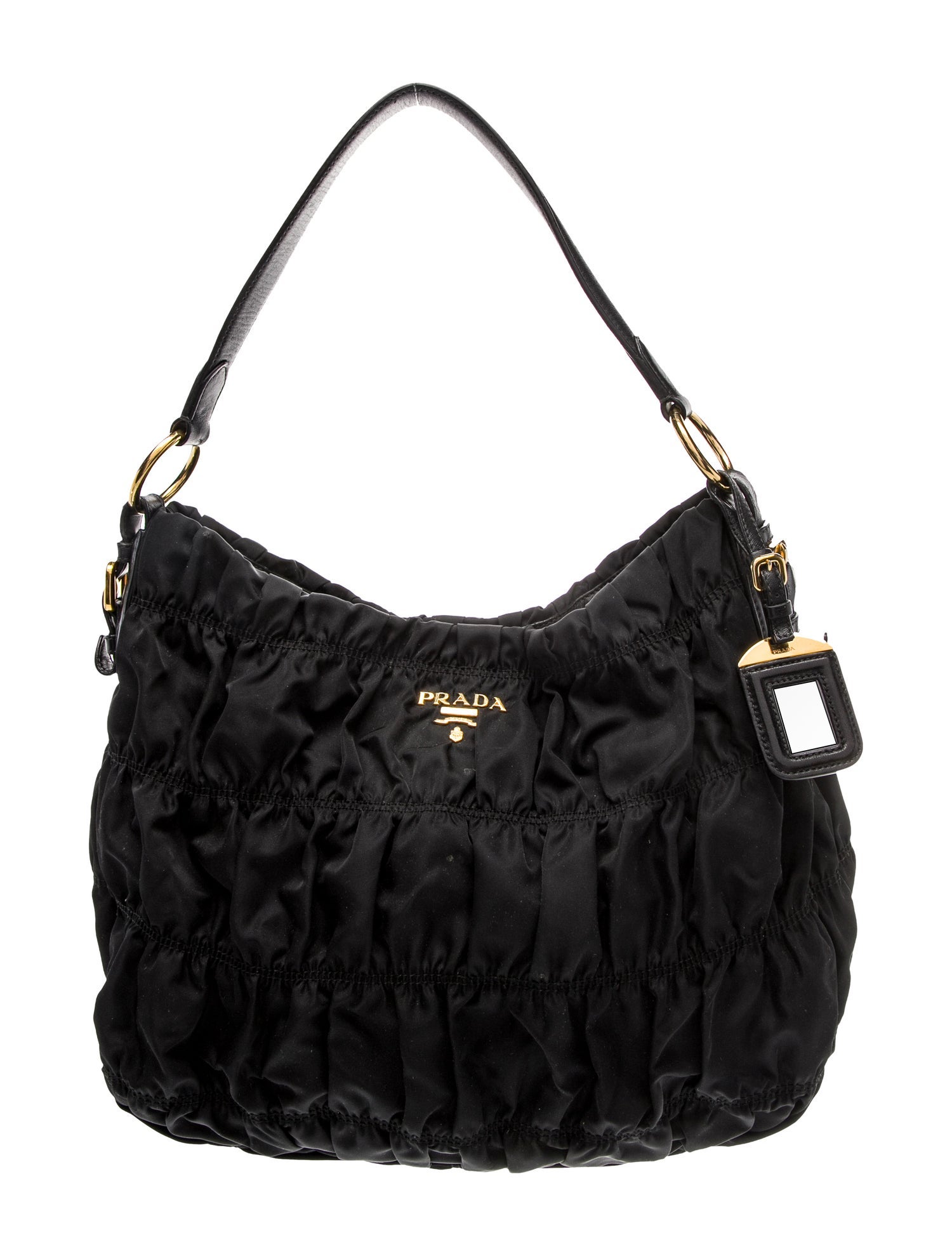 Prada Nylon Shoulder Bag Medium - Black Shoulder Bags, Handbags ...