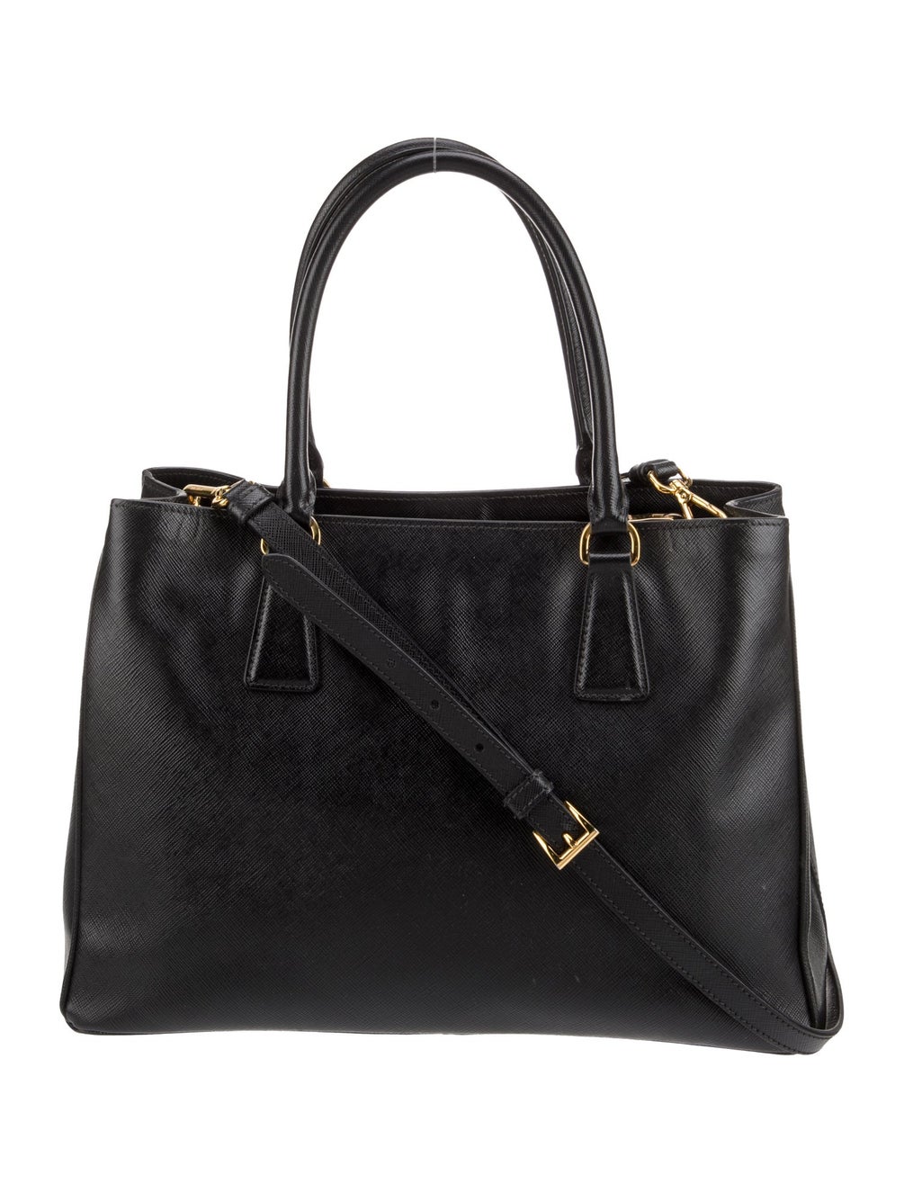 Prada Saffiano Lux Leather Galleria Tote - Black Handle Bags, Handbags - PRA1131817 | The RealReal