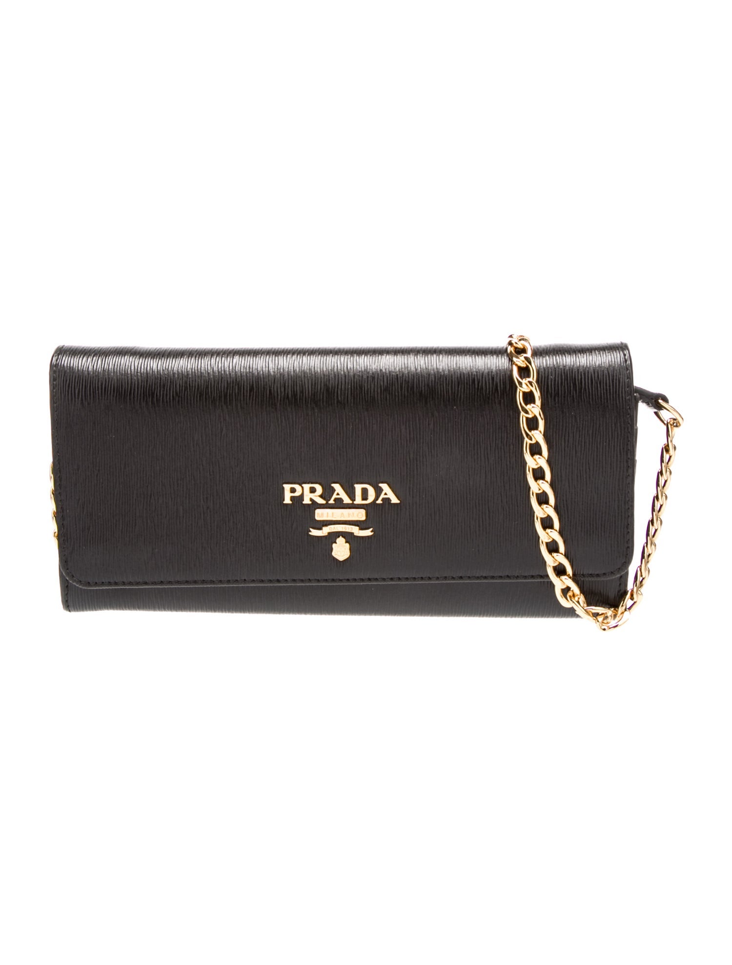 Prada Vitello Move Leather Clutch - Black Crossbody Bags, Handbags ...