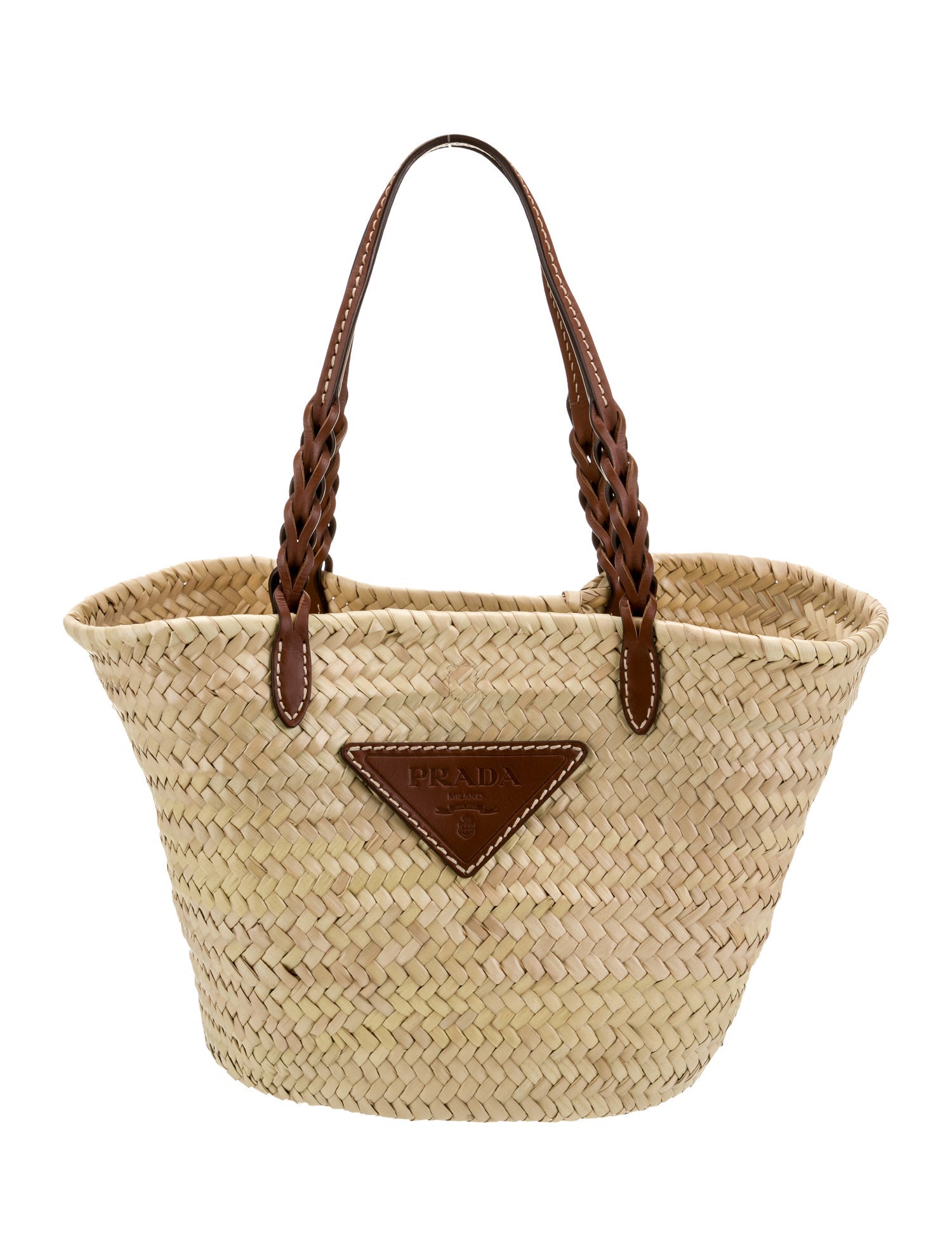 Prada Straw Straw Basket - Neutrals Totes, Handbags - PRA1133547 | The ...