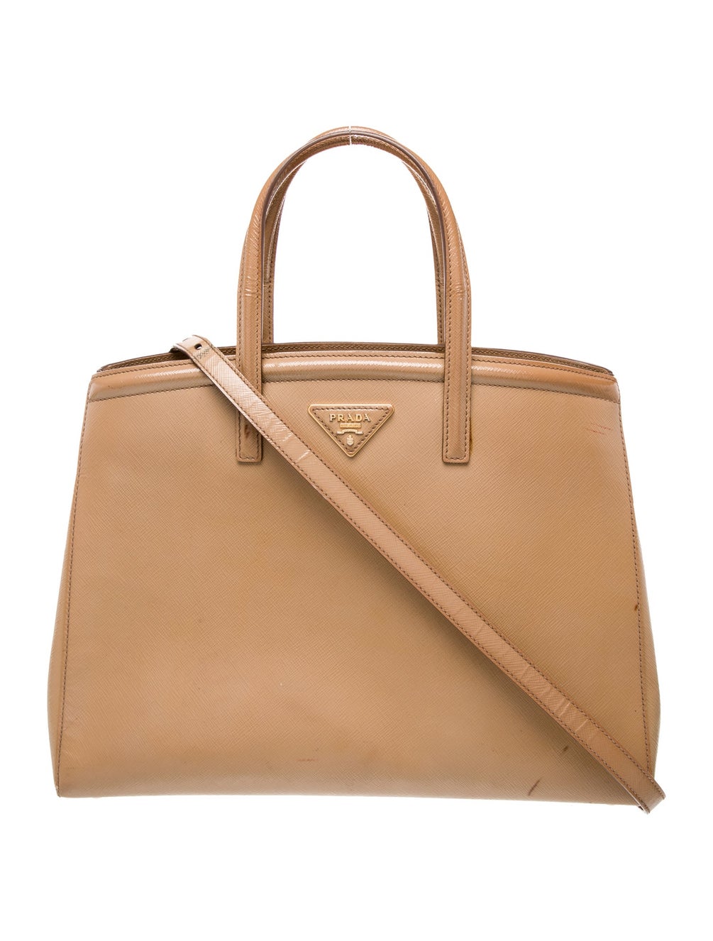 Prada Patent Leather Top Handle Bag - Brown Handle Bags, Handbags - PRA1137387 | The RealReal