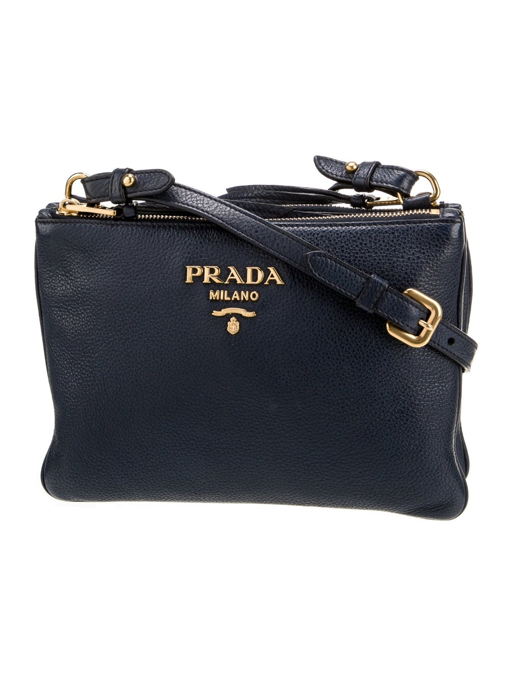 Prada Signature Messenger Bag - Blue Crossbody Bags, Handbags - PRA1137507 | The RealReal