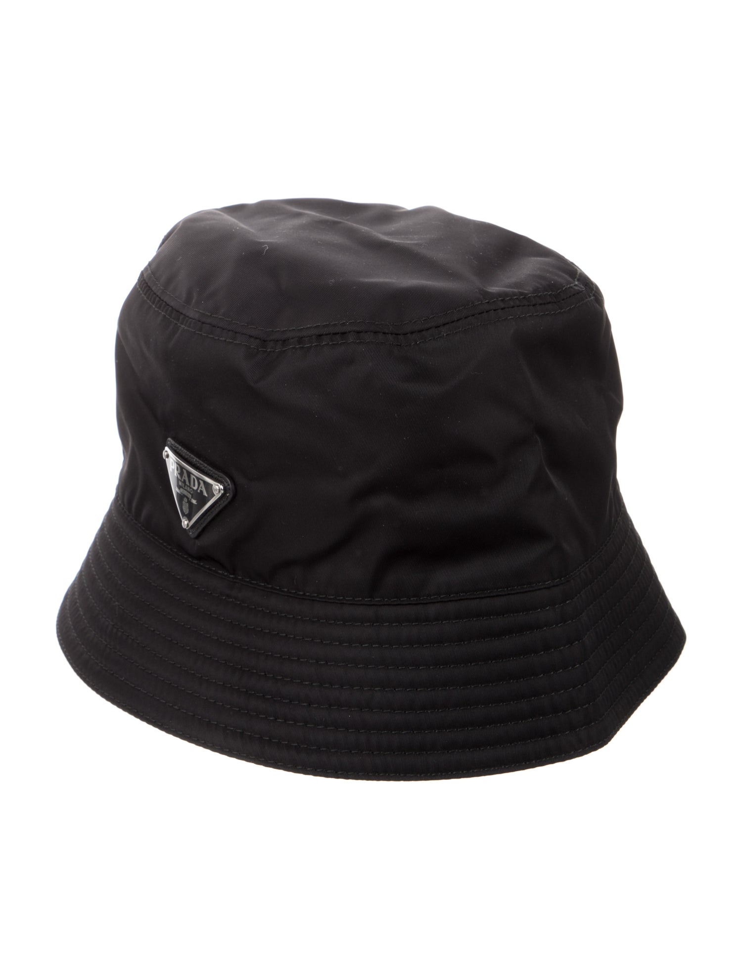 Prada Logo Bucket Hat w/Tags - Black Hats, Accessories - PRA1143895 ...