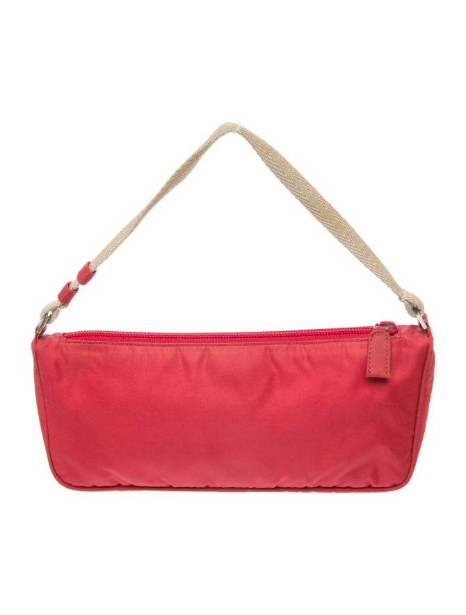 Prada Enameled Metal Triangle Top Handle Bag - Red Handle Bags ...