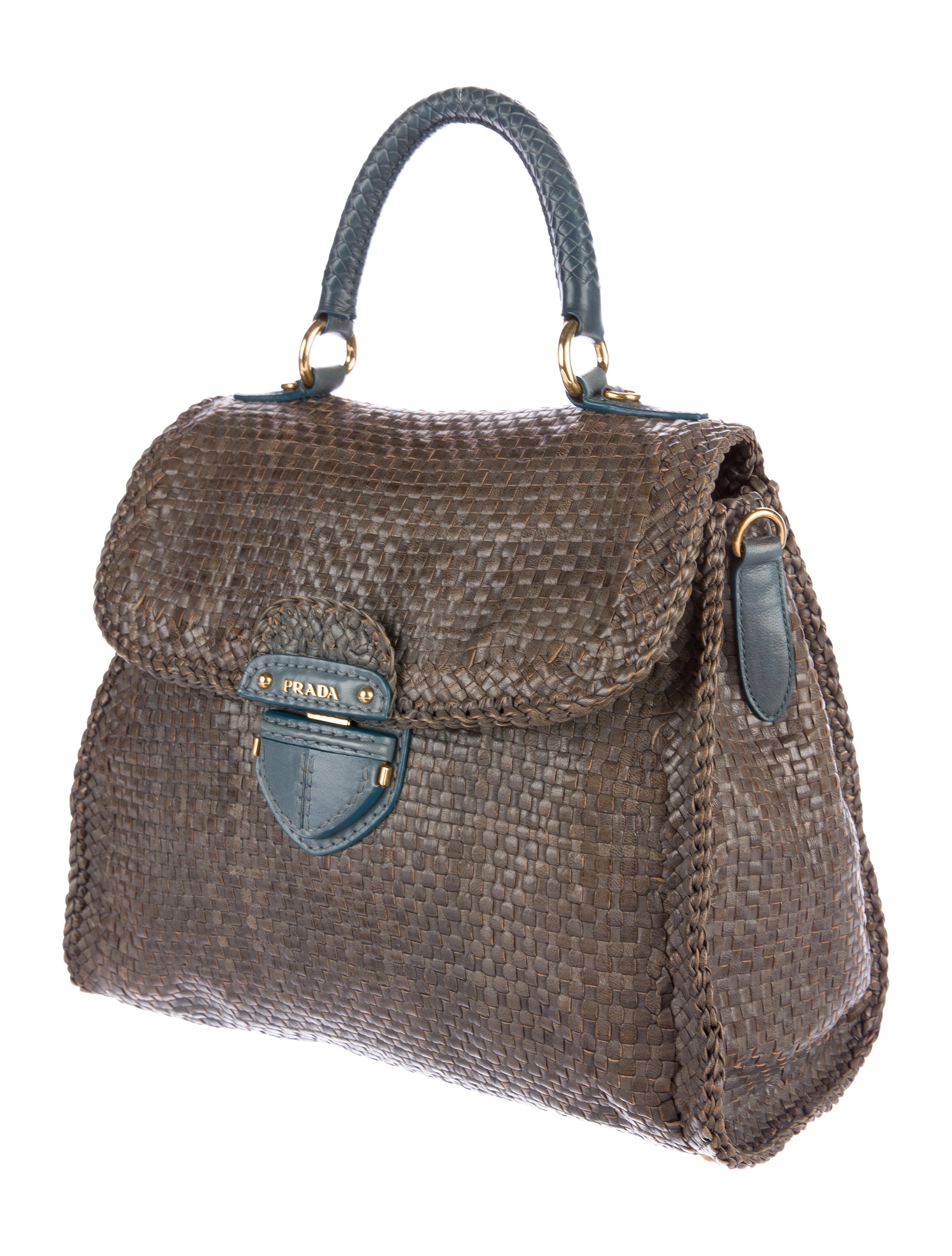 Prada Woven Madras Bag - Handbags - PRA123552 | The RealReal
