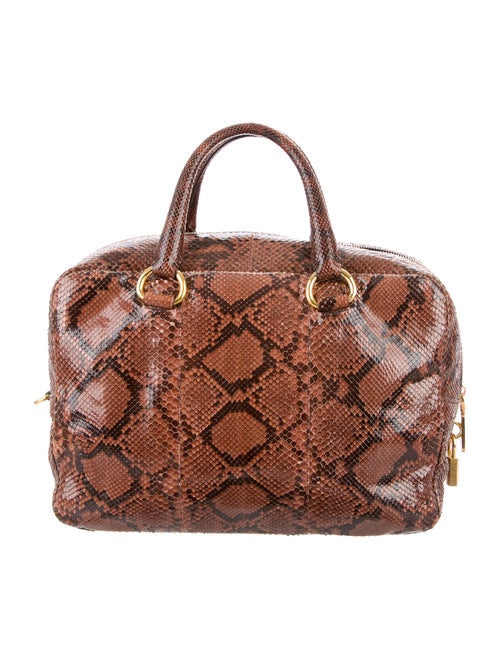 Prada Python Bauletto Bag - Handbags - PRA125420 | The RealReal