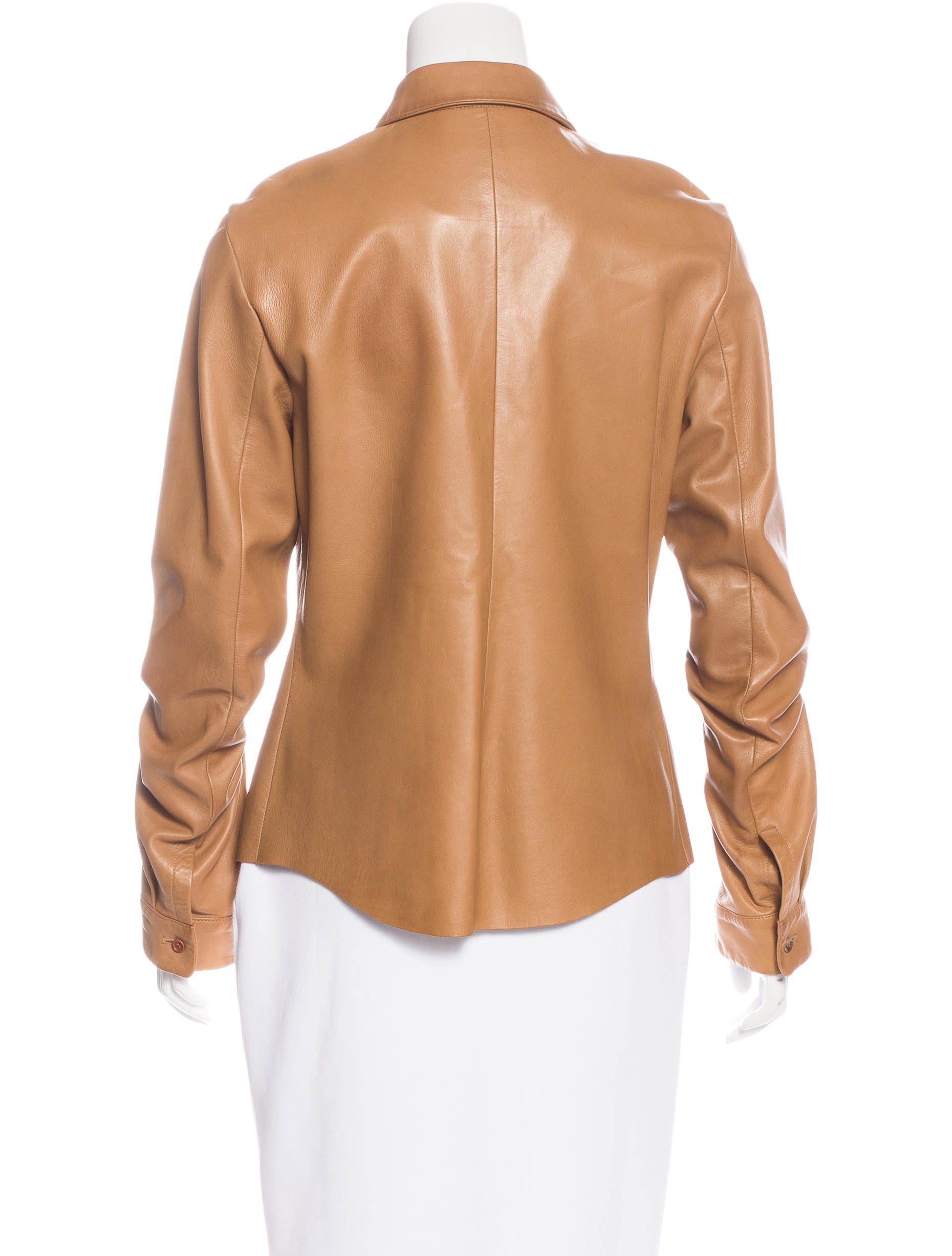 Prada Button-Up Leather Jacket - Clothing - PRA134997 | The RealReal