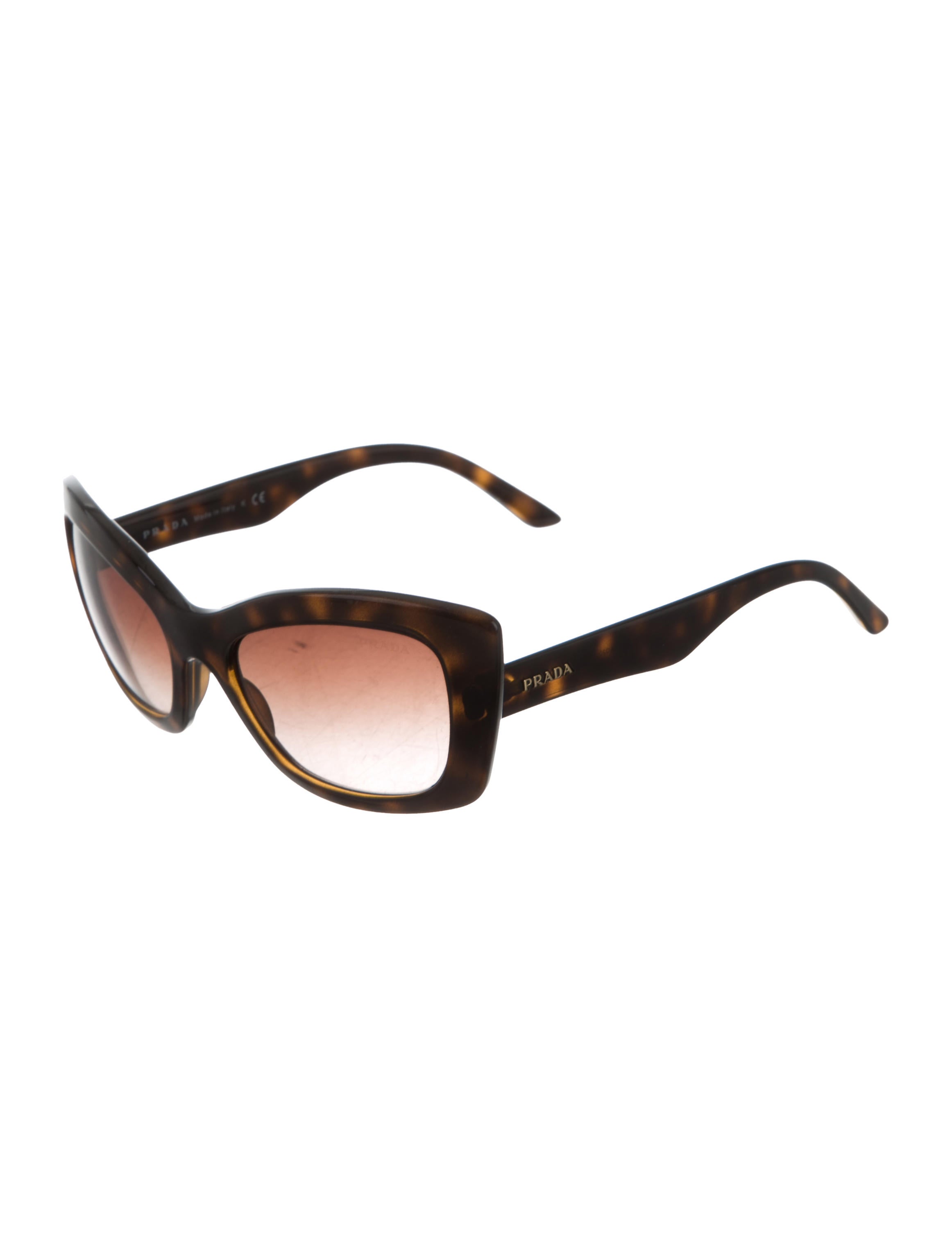 Prada Tortoiseshell Cat Eye Sunglasses Accessories Pra146166 The Realreal