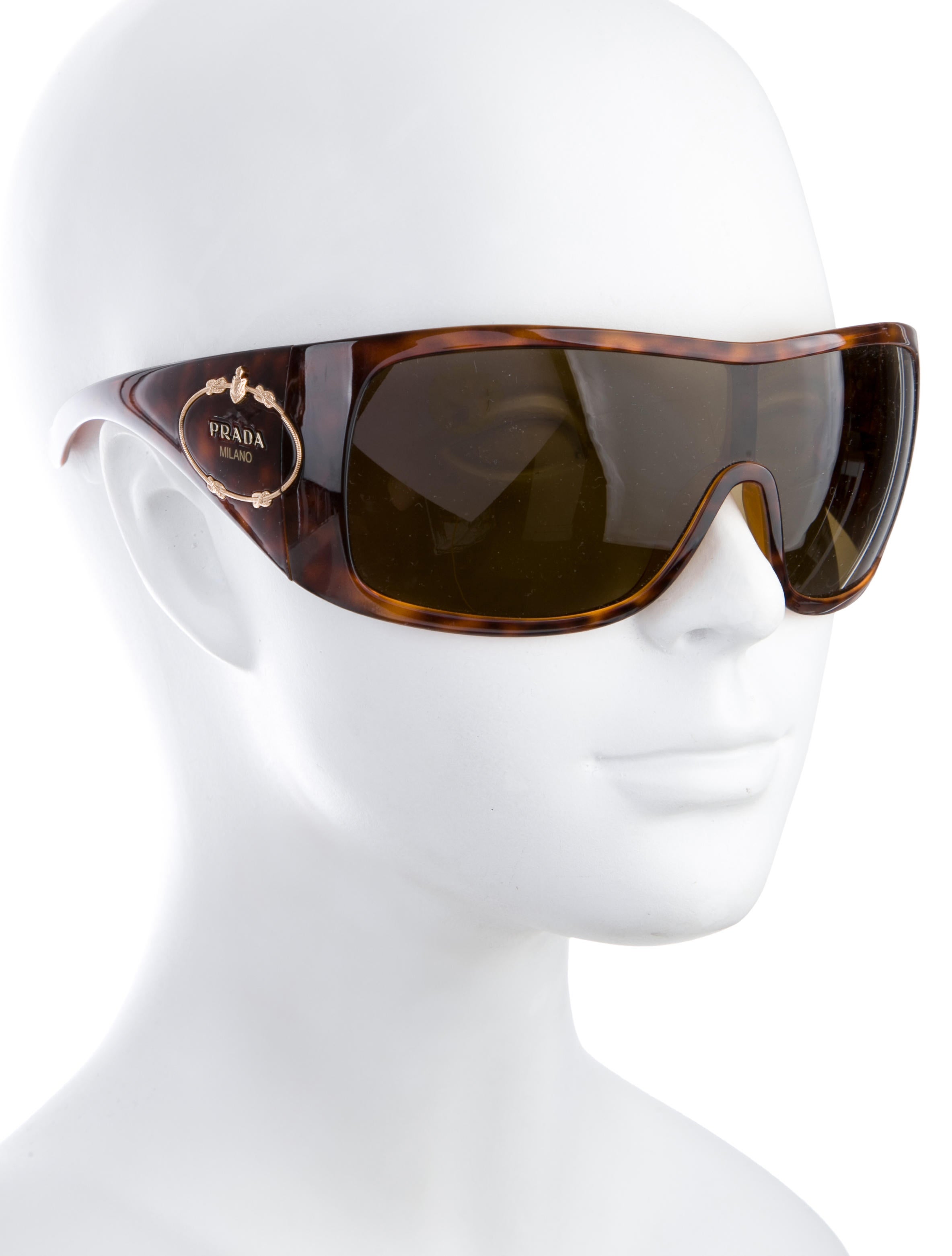 Prada Logo Shield Sunglasses - Accessories - PRA149478 | The RealReal