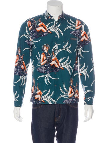 Prada Popeline Hawaii Shirt - Clothing - PRA154394 | The RealReal