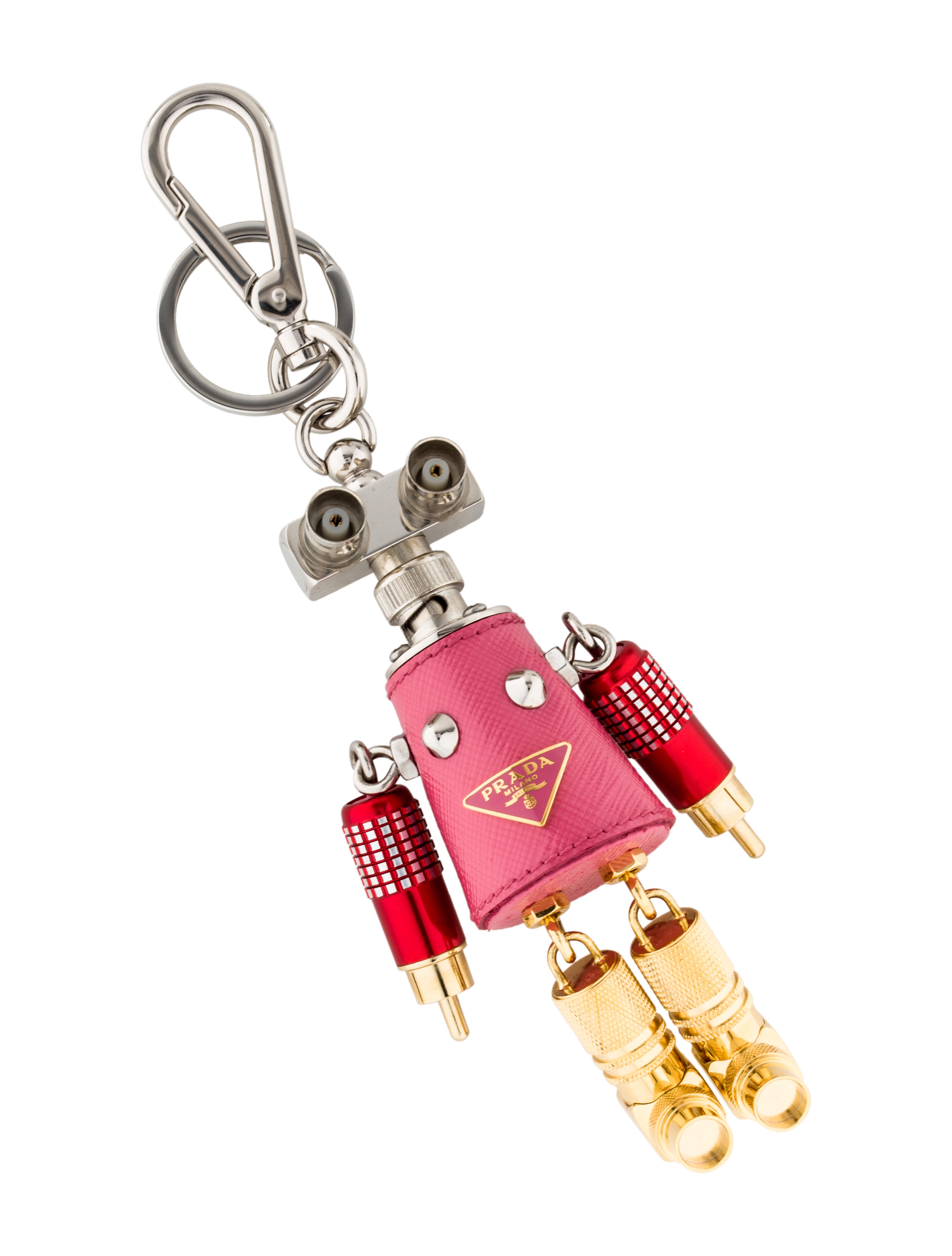 Prada Saffiano Robot Keychain - Accessories - PRA165128 | The RealReal