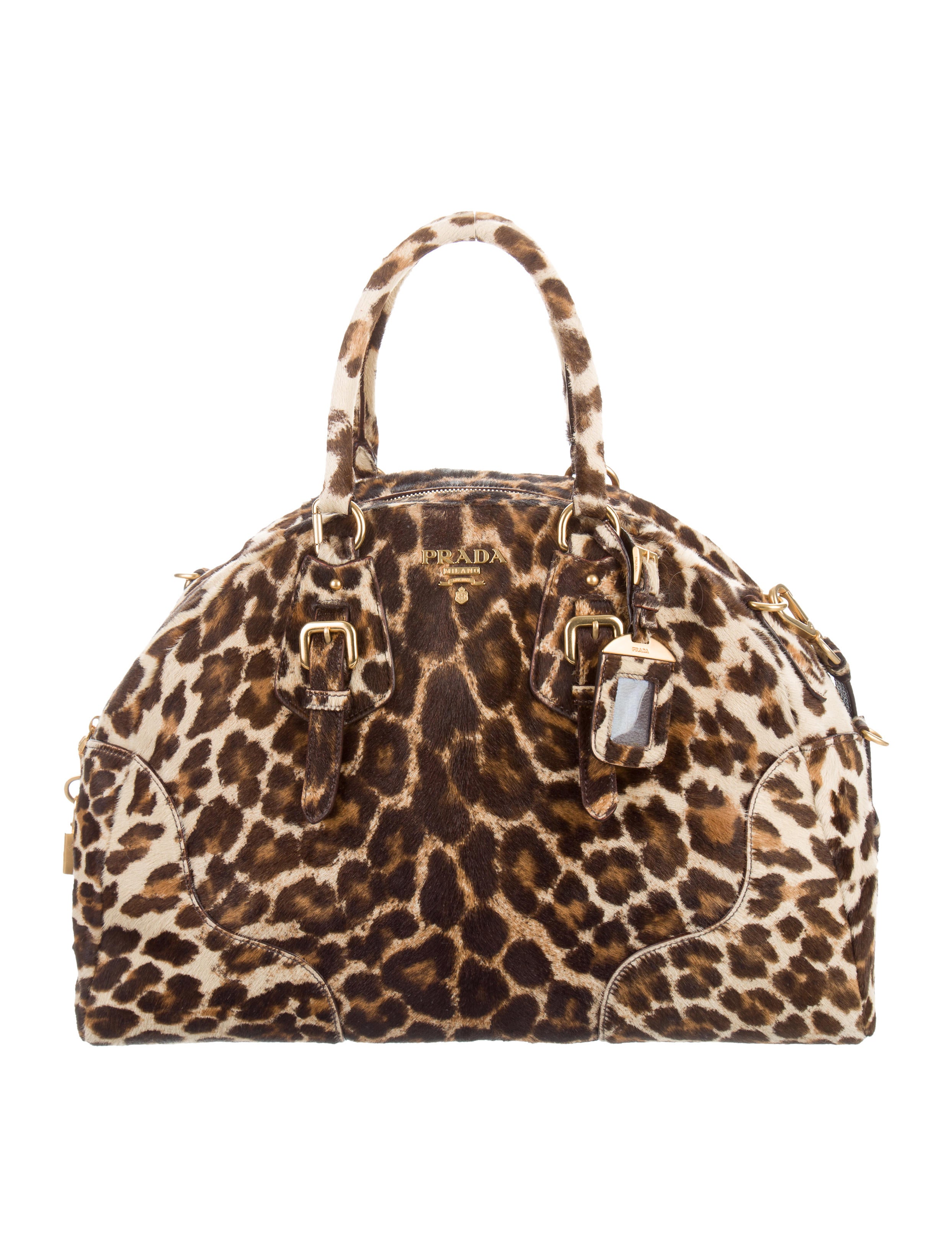 Prada Leopard Print Ponyhair Satchel - Handbags - PRA176979 | The RealReal
