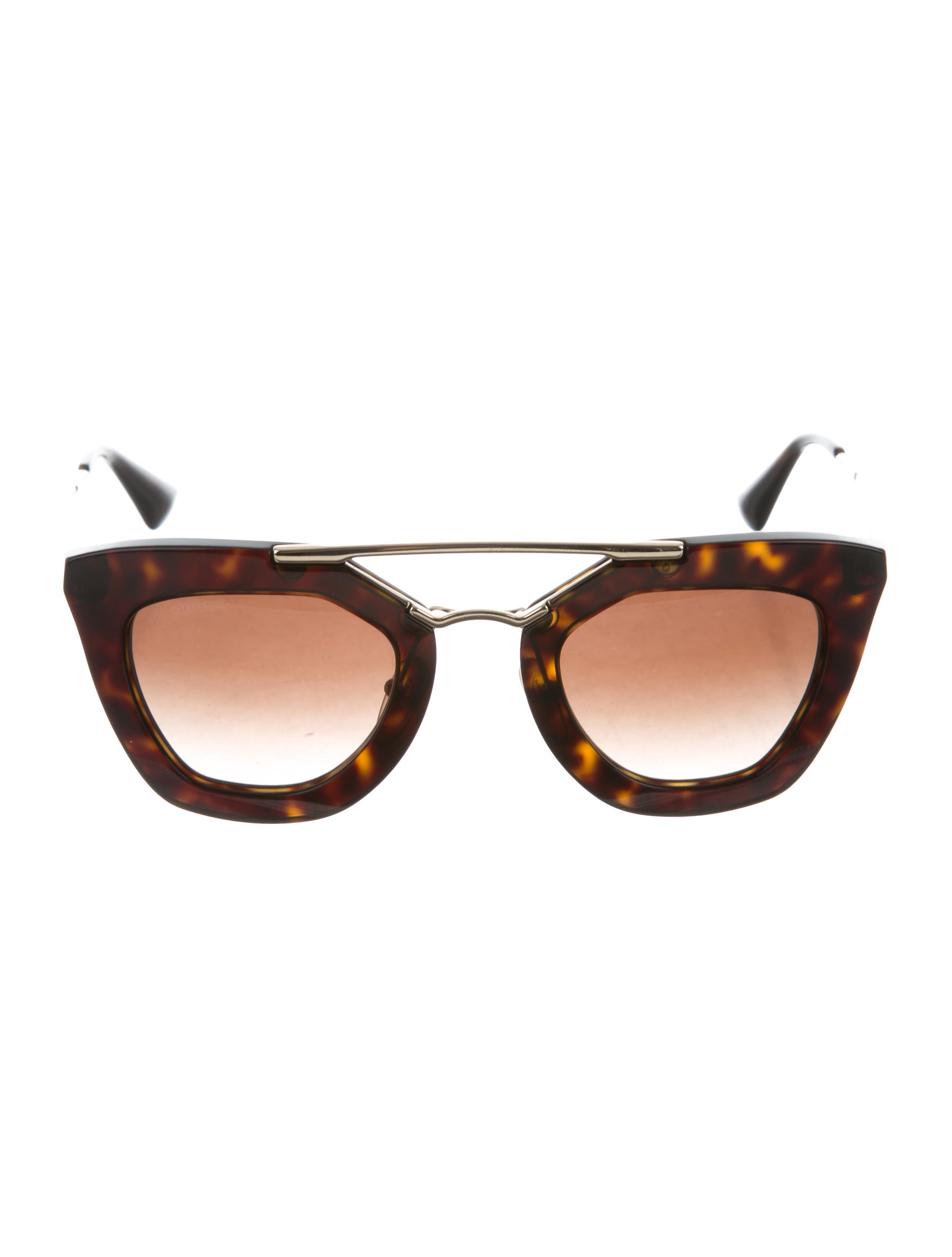 Prada Tortoiseshell Aviator Sunglasses - Accessories - PRA194059 | The ...