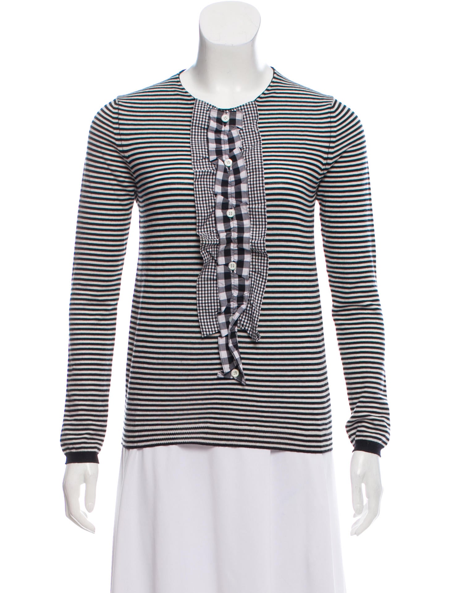 Prada Striped Knit Top - Clothing - PRA240946 | The RealReal