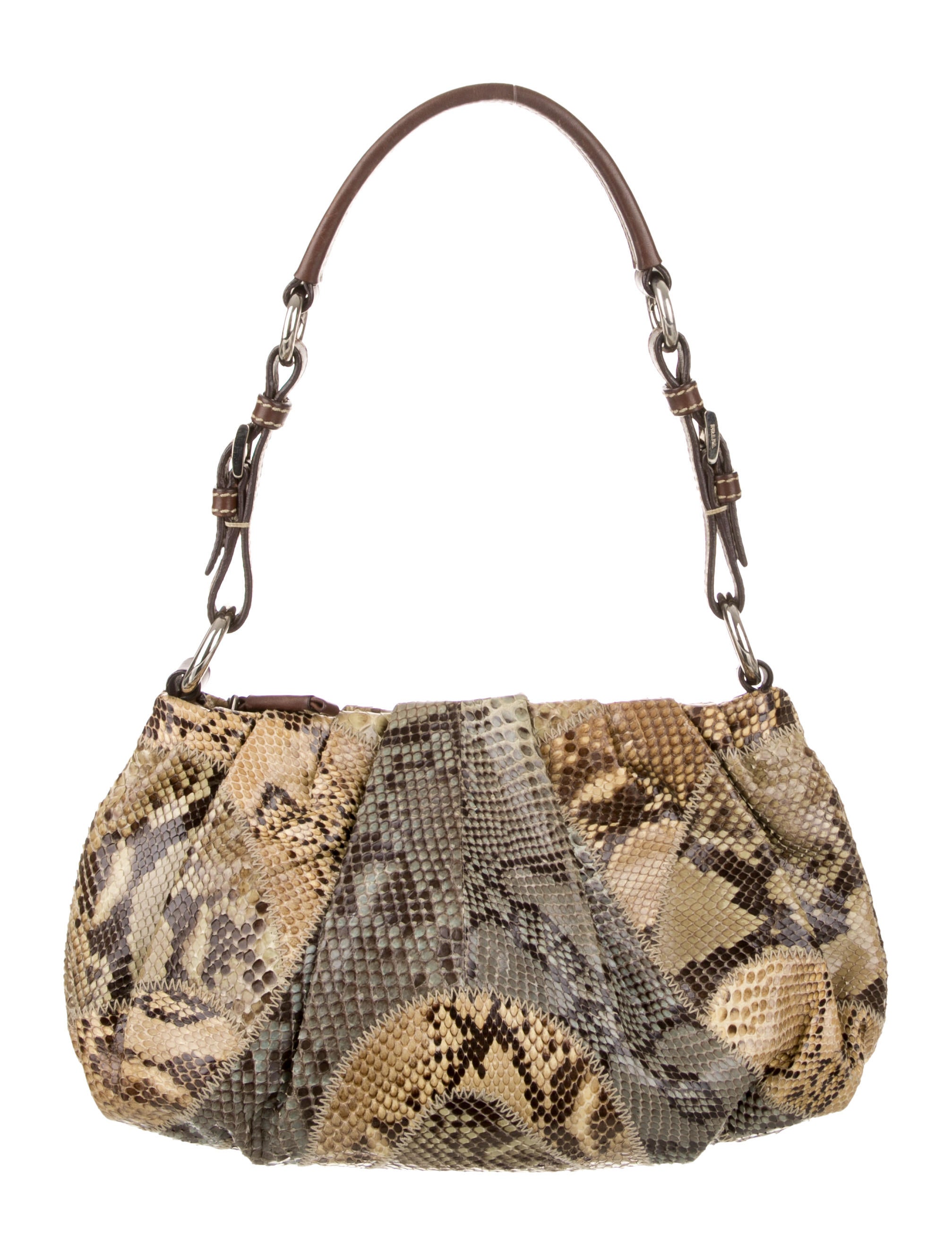 Prada Snakeskin Shoulder Bag - Handbags - PRA312682 | The RealReal