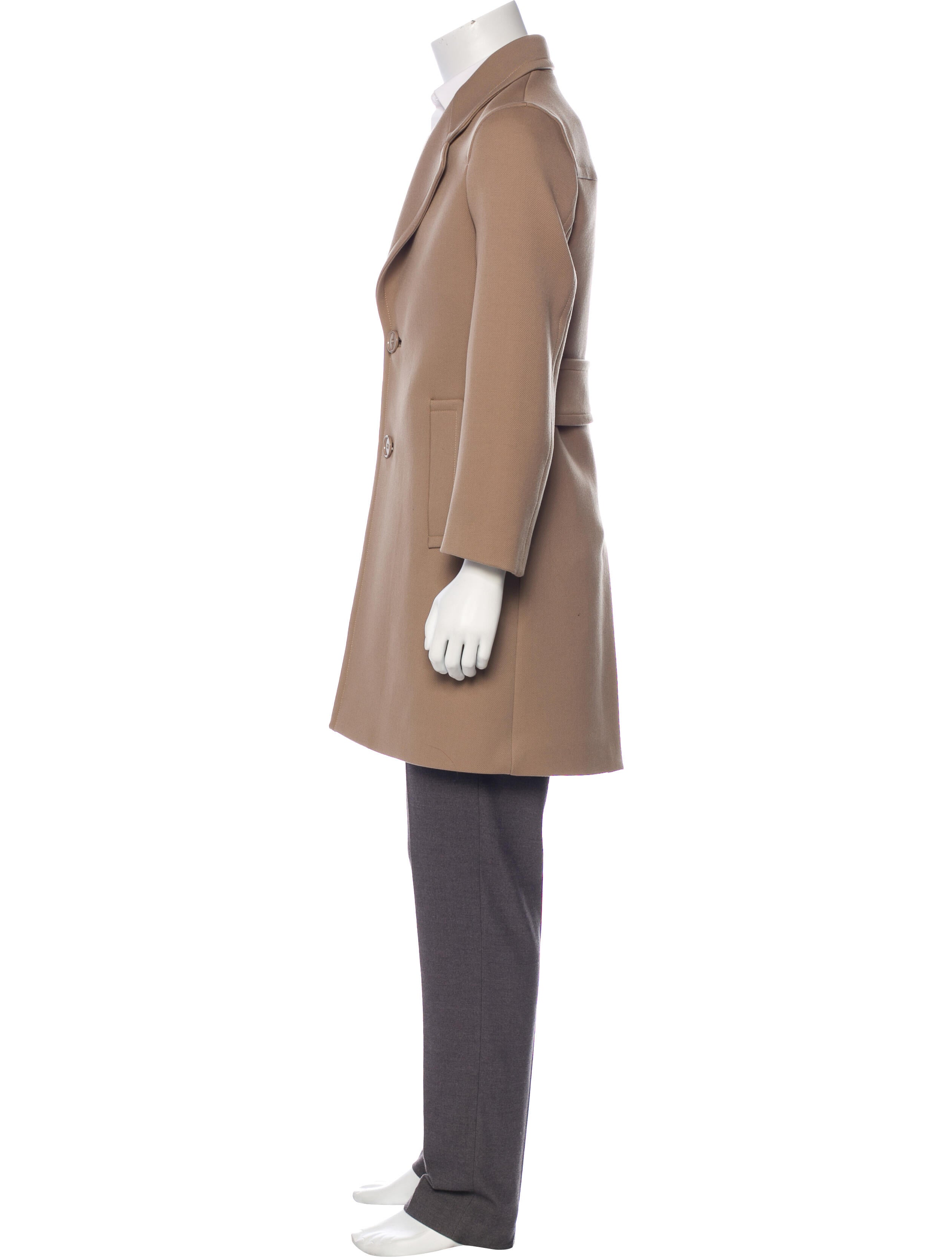Prada Notch-Lapel Button-Up Overcoat - Neutrals Outerwear, Clothing ...