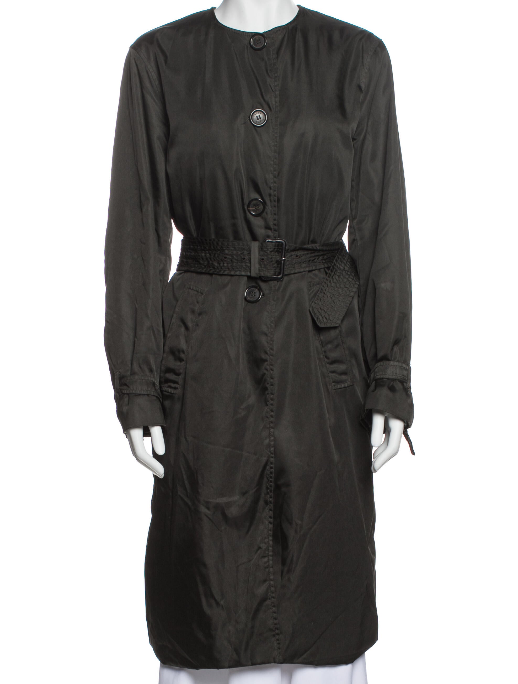 Prada Trench Coat - Black Coats, Clothing - PRA502422 | The RealReal