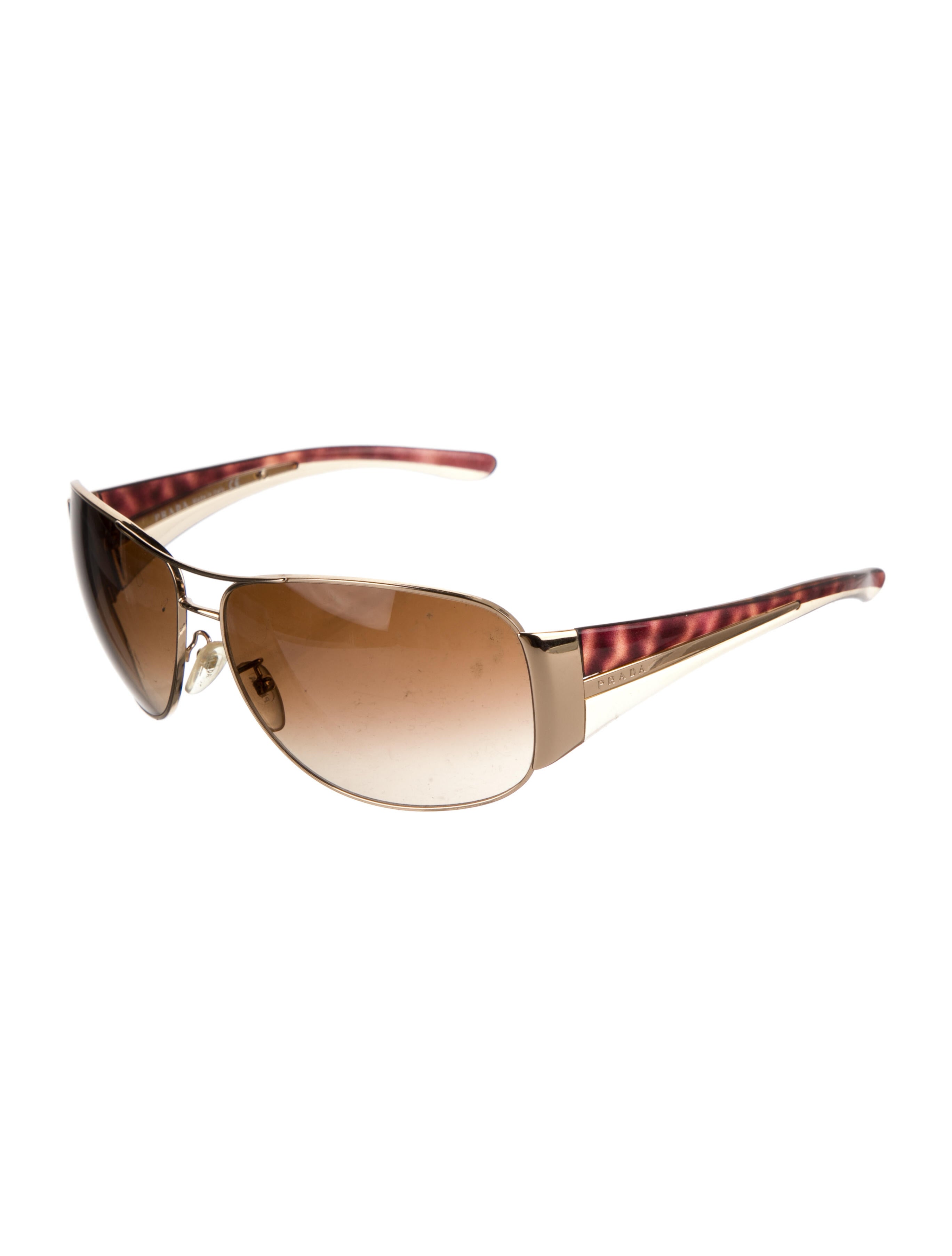 Prada Aviator Gradient Sunglasses - Gold Sunglasses, Accessories ...