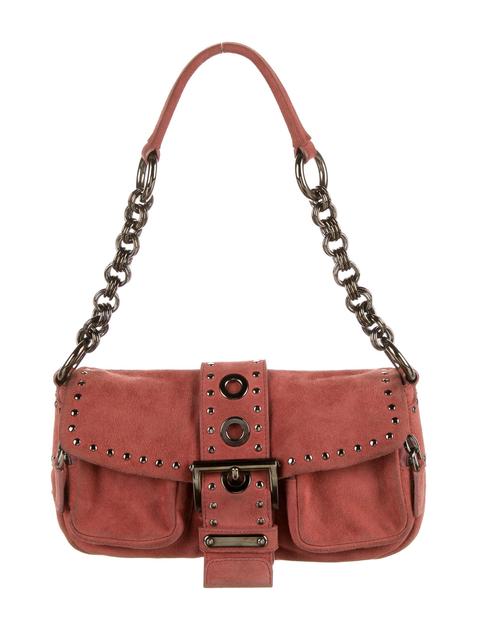 Prada Alligator-Trimmed Skipper Bag - Pink Shoulder Bags, Handbags ...
