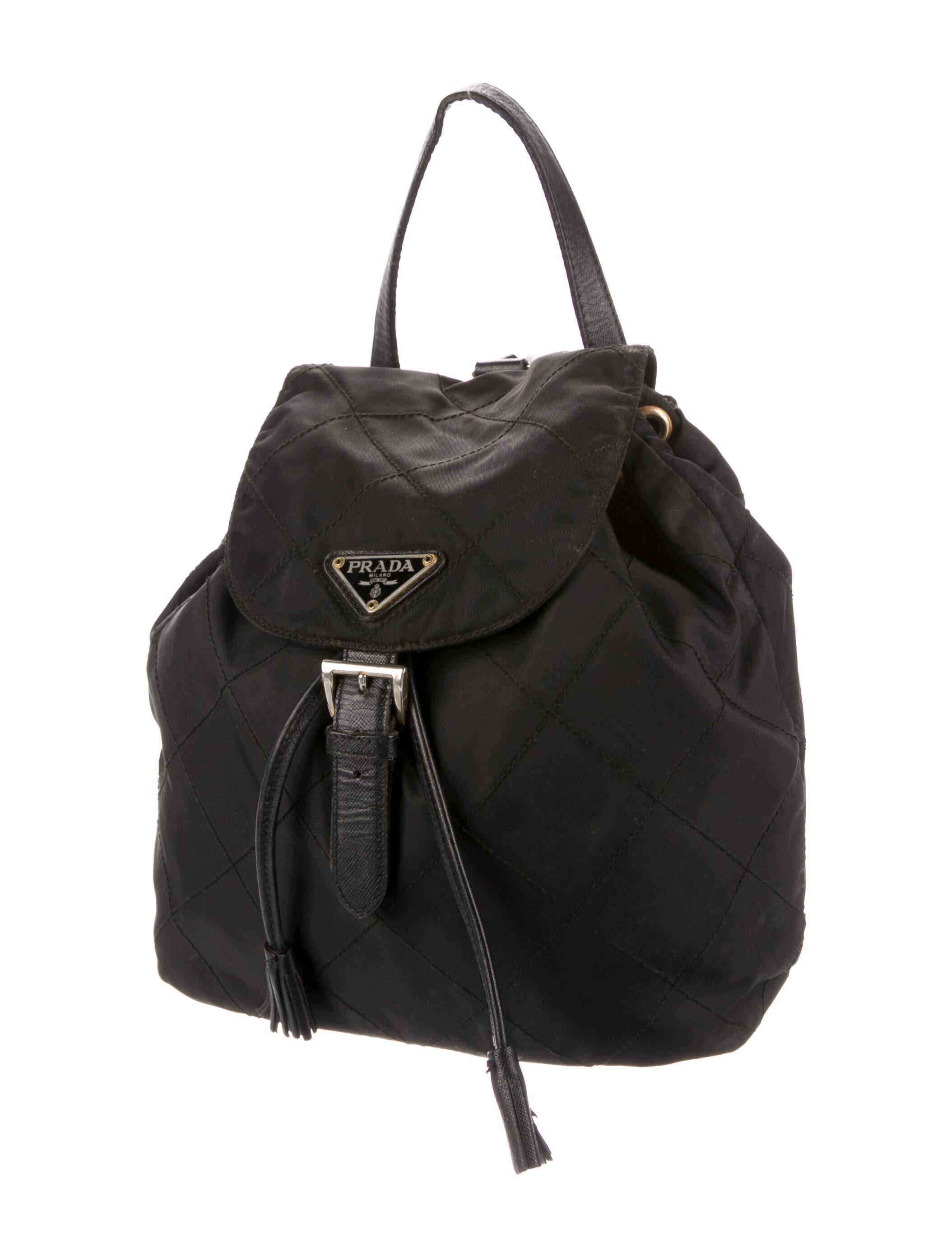 Prada Vintage Quilted Tessuto Backpack - Black Backpacks, Handbags ...