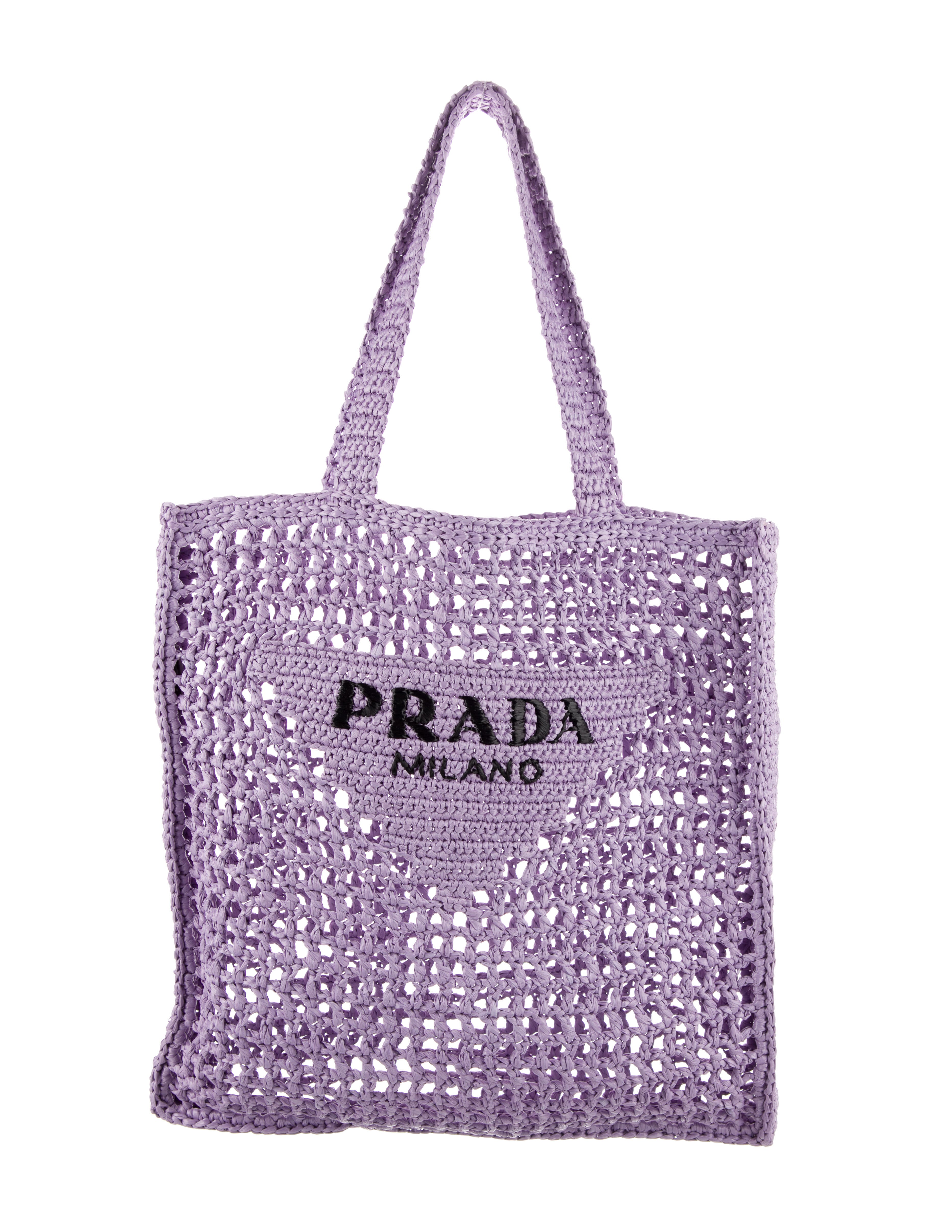 Prada 2022 Raffia Logo Tote - Black Totes, Handbags - PRA729894 | The ...