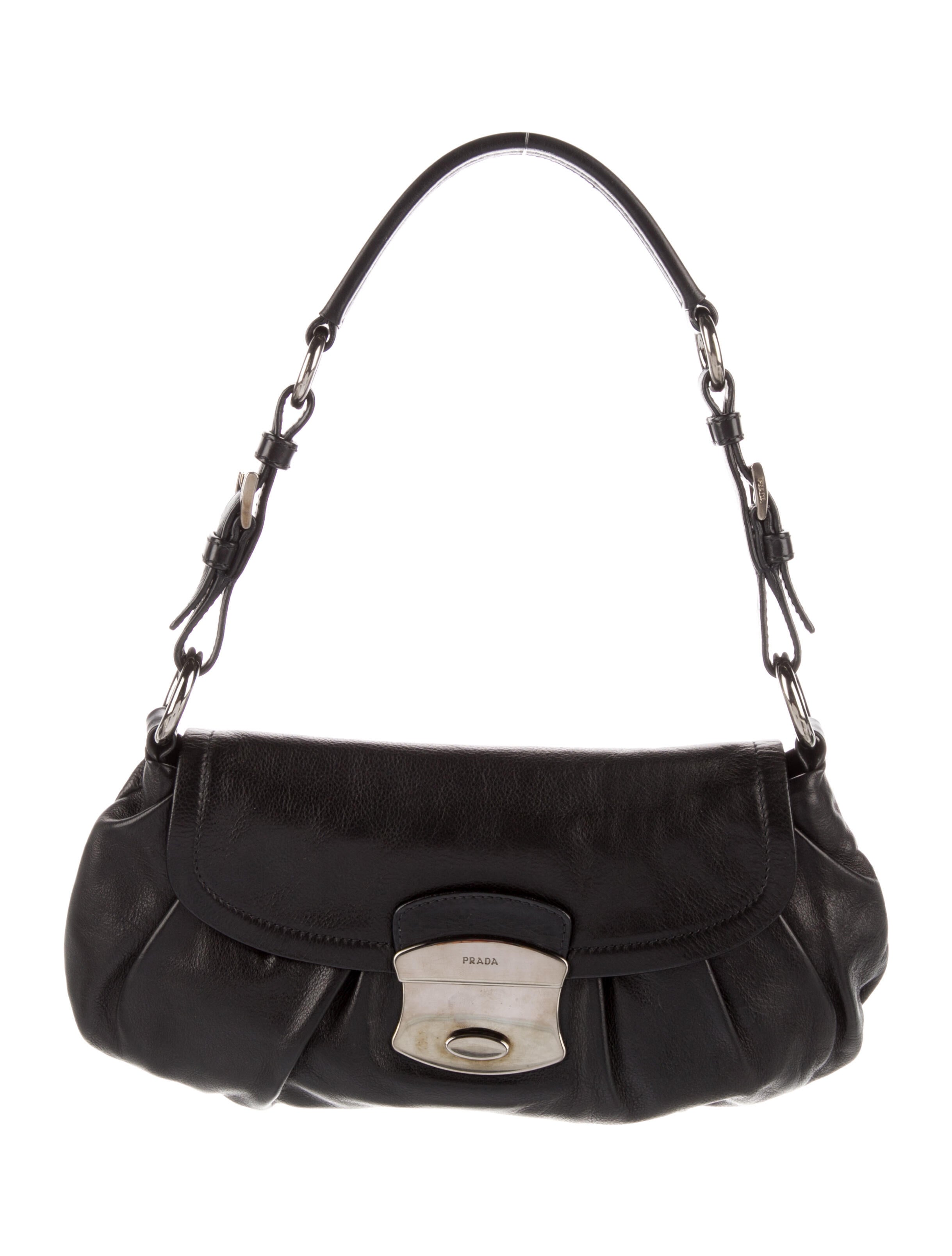 Prada Vitello Glace Skipper Bag - Black Shoulder Bags, Handbags ...
