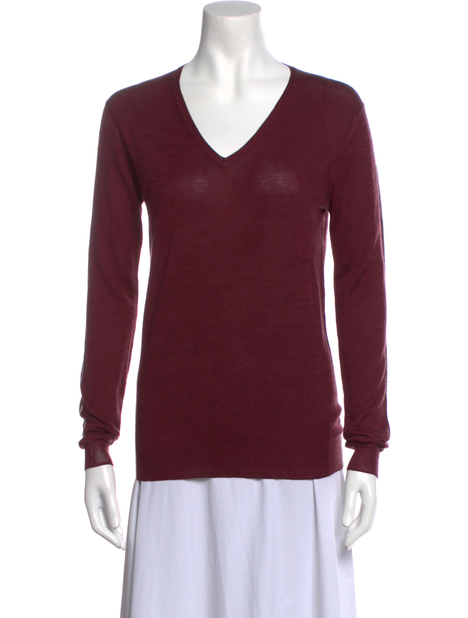 Prada V-Neck Sweater - Purple Knitwear, Clothing - PRA726571 | The RealReal