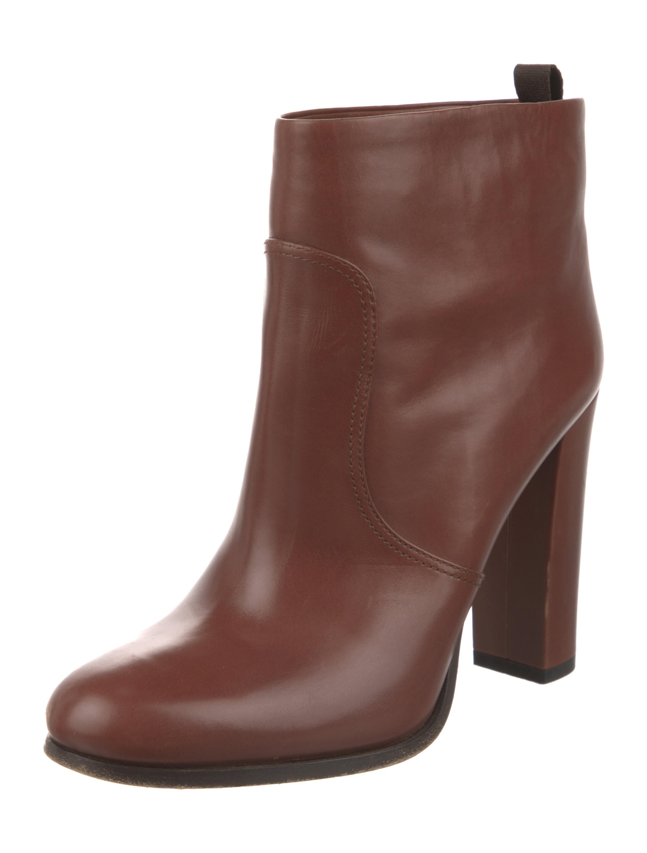 Prada Leather Mid-Calf Boots - Brown Boots, Shoes - PRA146692 | The ...