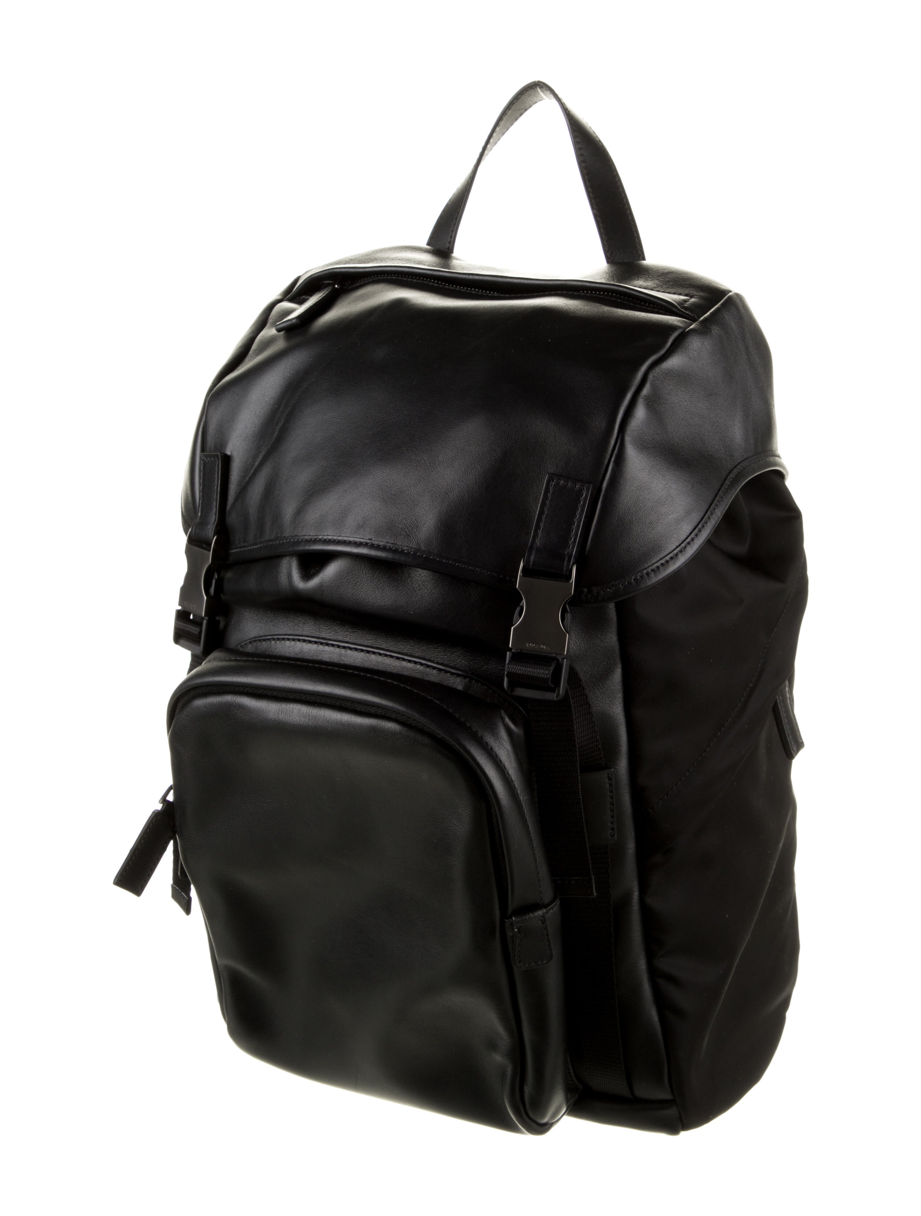 Prada Tessuto & Soft Calf Backpack - Black Backpacks, Bags - PRA745590 ...