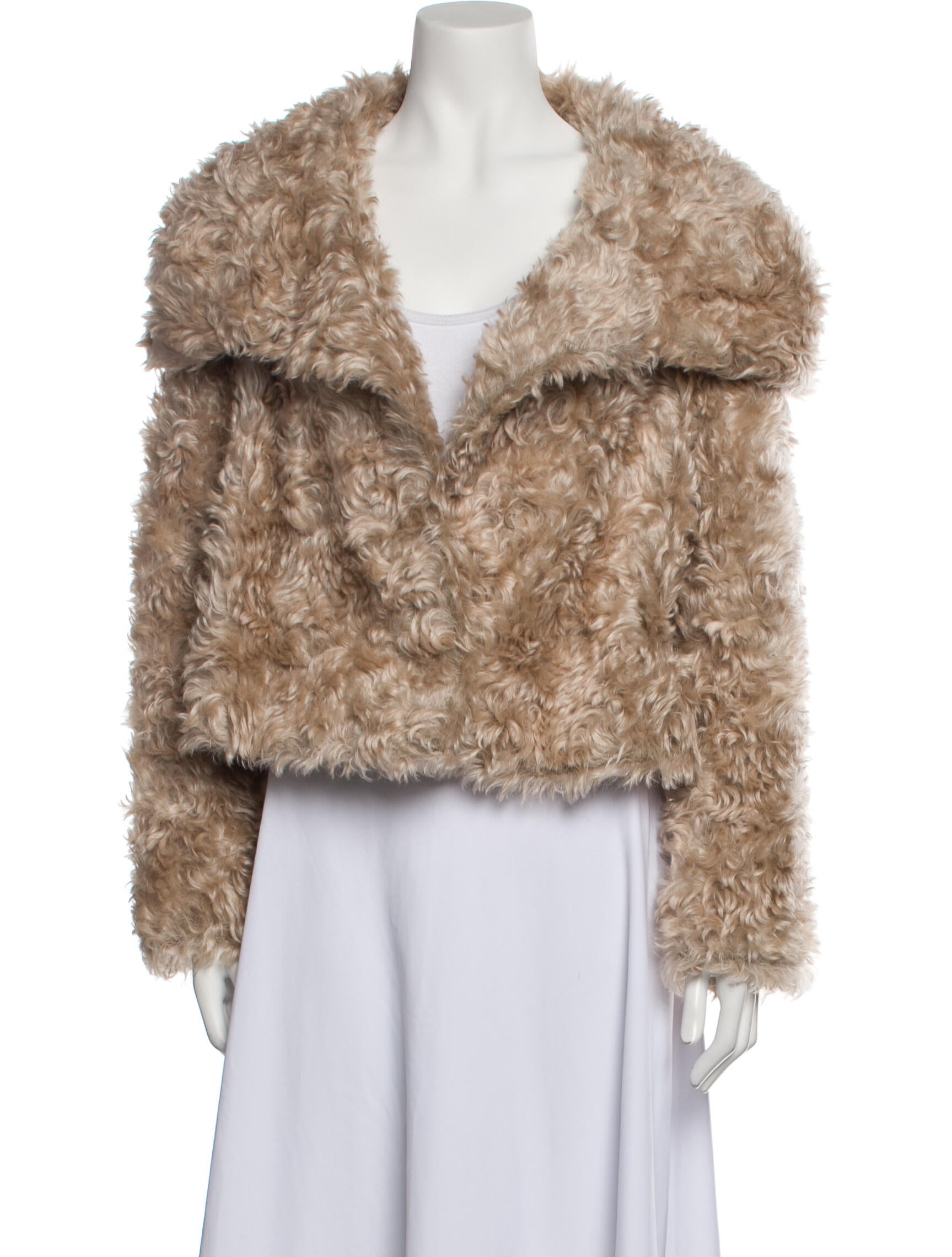 Prada Mohair Faux Fur Jacket - Neutrals Jackets, Clothing - PRA745756 ...