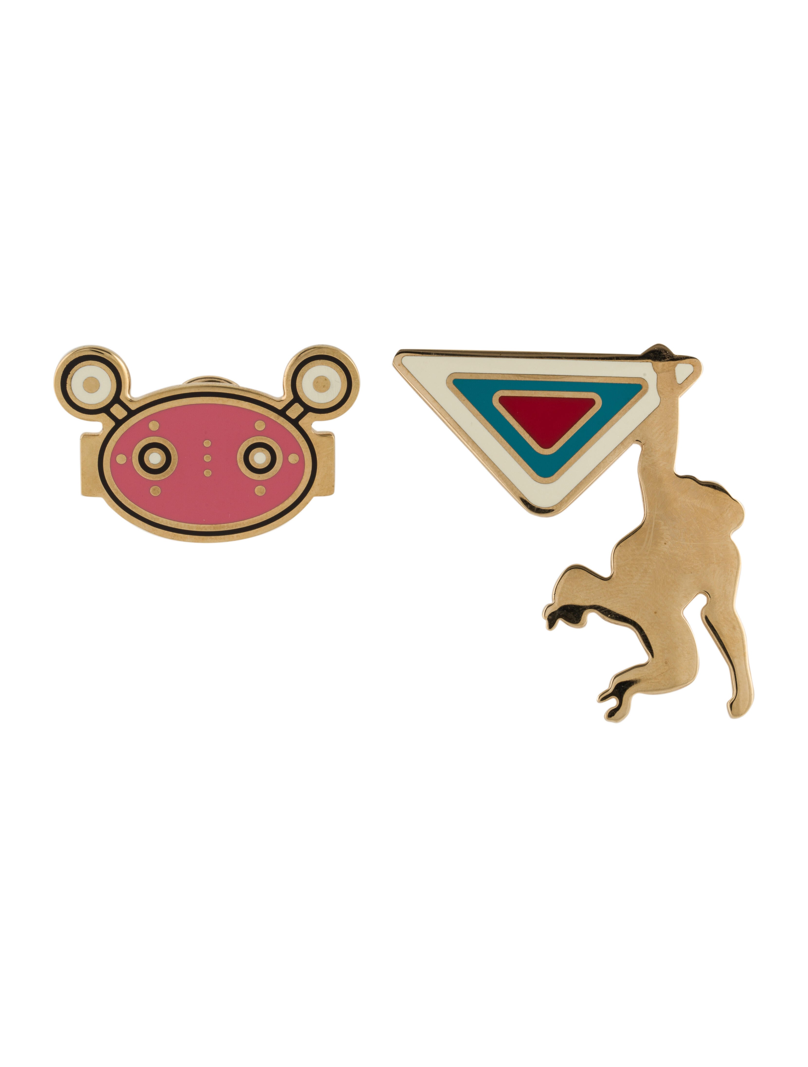 Prada Crystal & Velvet Brooch - Silver-Tone Metal Pin, Brooches ...