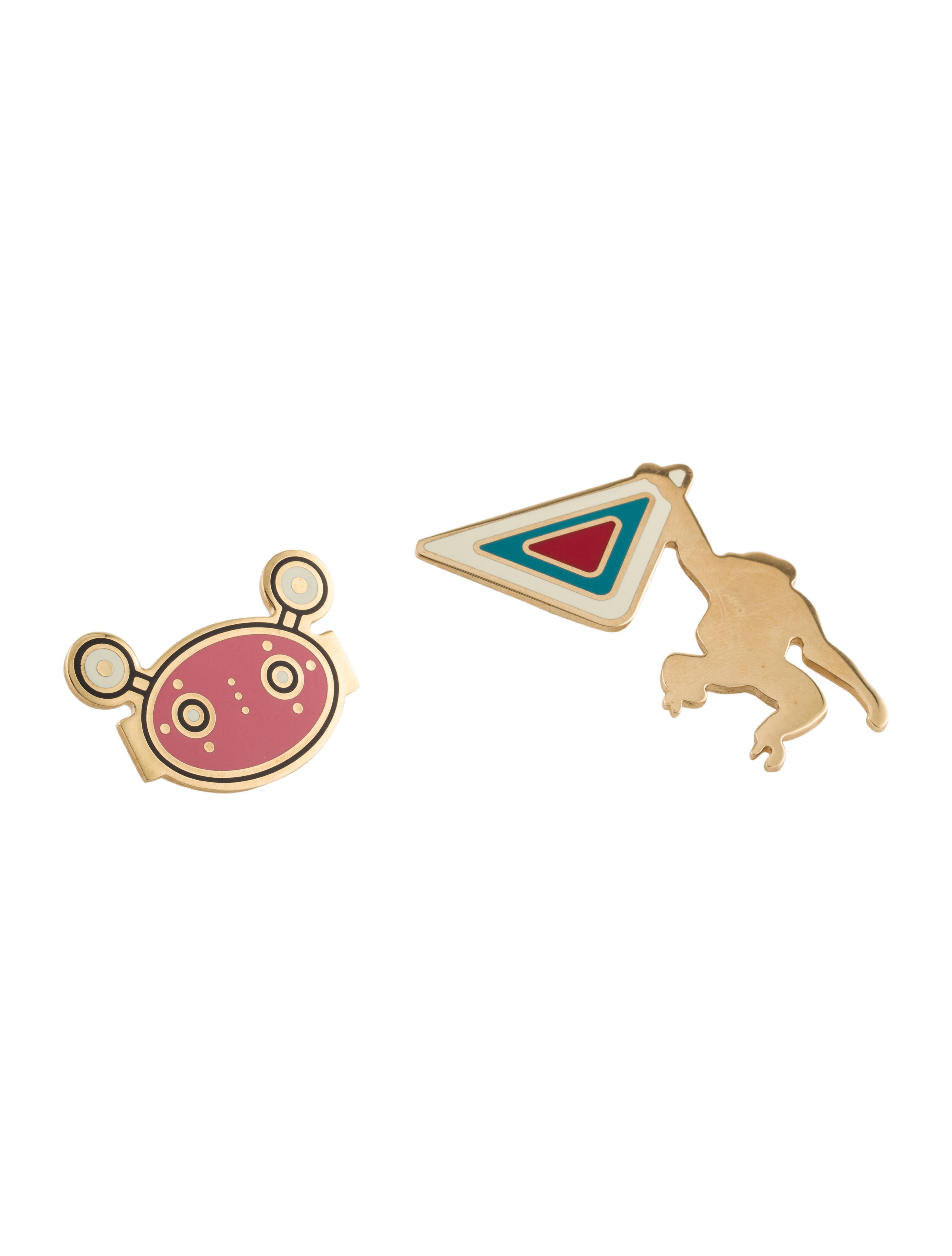 Prada Crystal & Velvet Brooch - Silver-Tone Metal Pin, Brooches ...