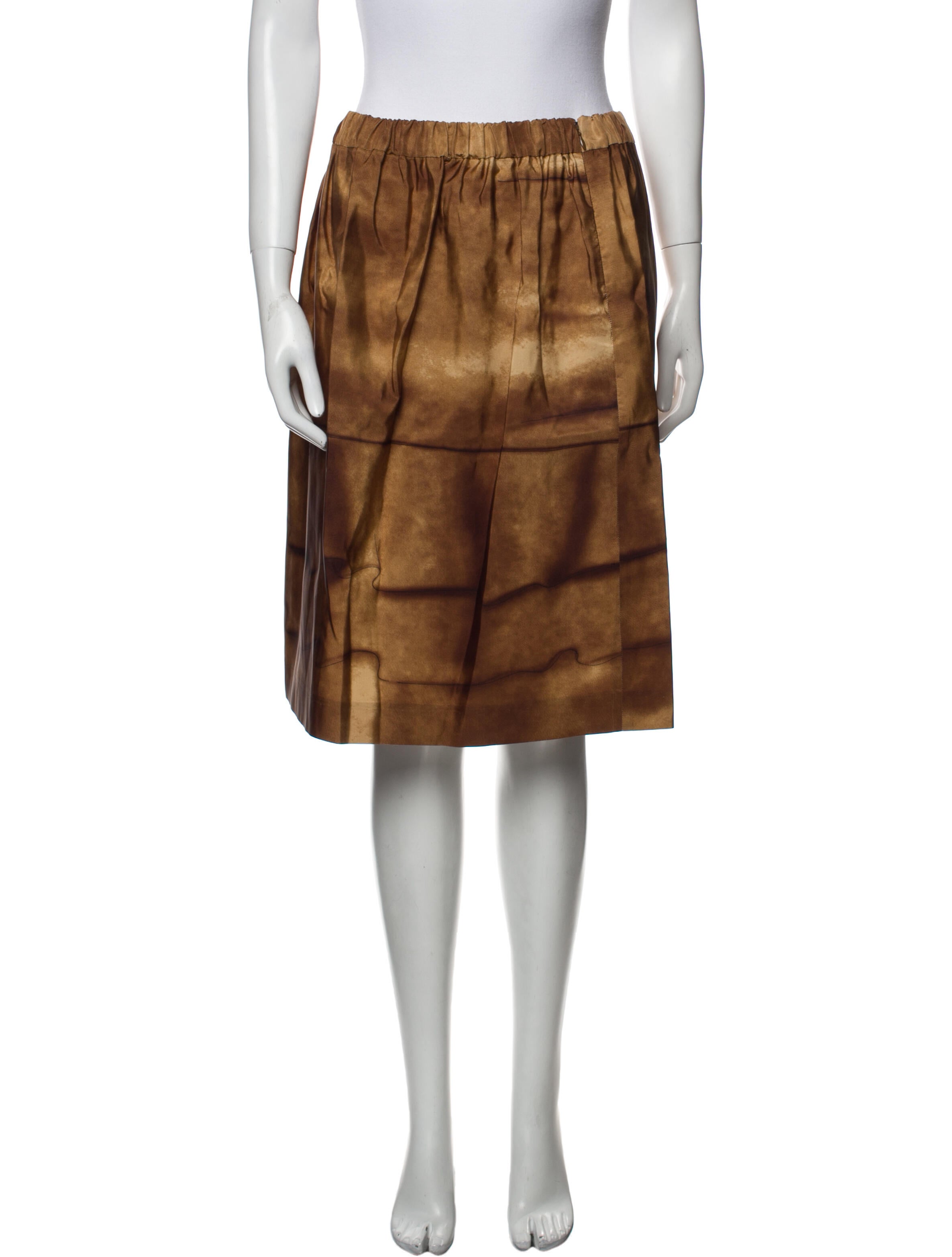 Prada A-Line Mini Skirt - Brown Skirts, Clothing - PRA132171 | The RealReal