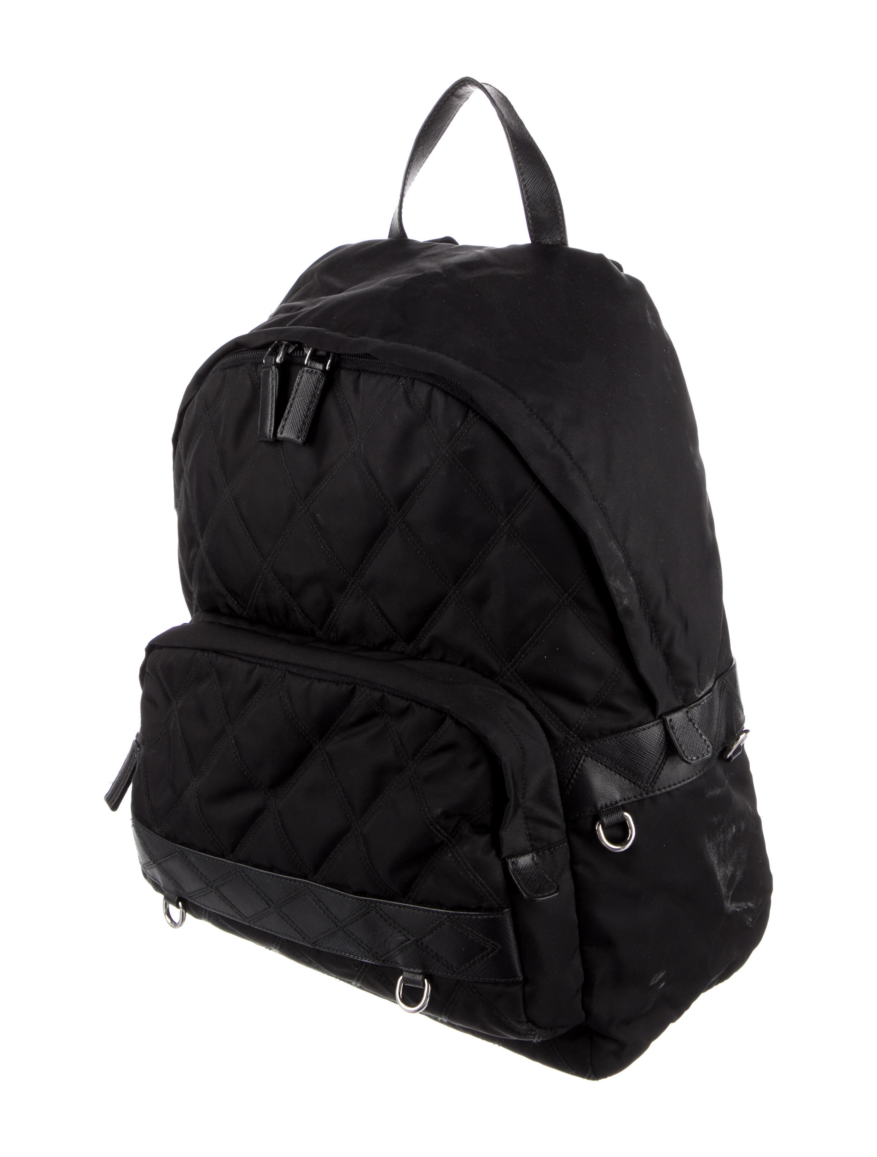 Prada Quilted Tessuto Backpack - Black Backpacks, Bags - PRA751392 ...