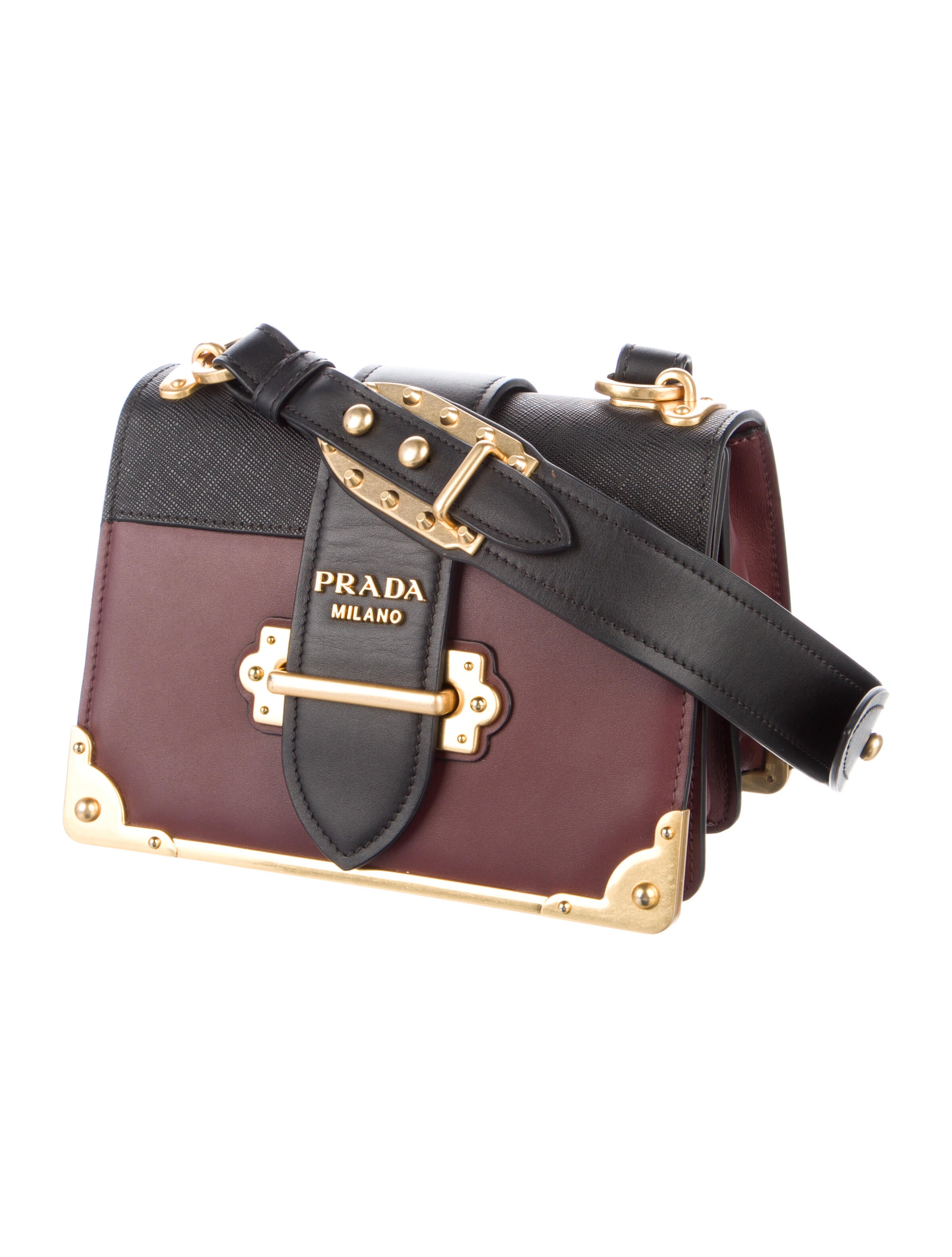Prada City Calf & Saffiano Cahier Bag - Red Crossbody Bags, Handbags - PRA752189 | The RealReal