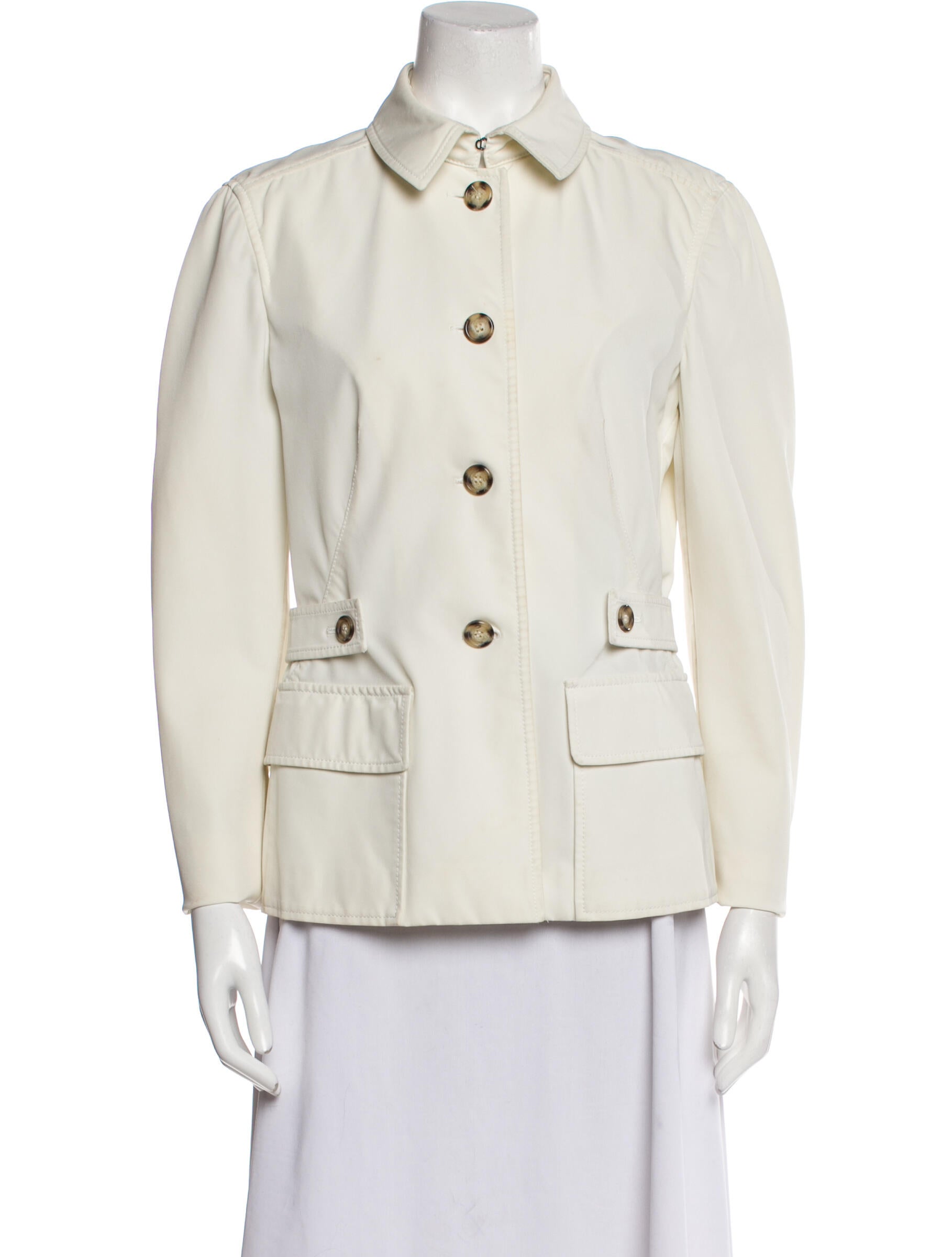 Prada Vintage 2000's Utility Jacket - White Jackets, Clothing ...