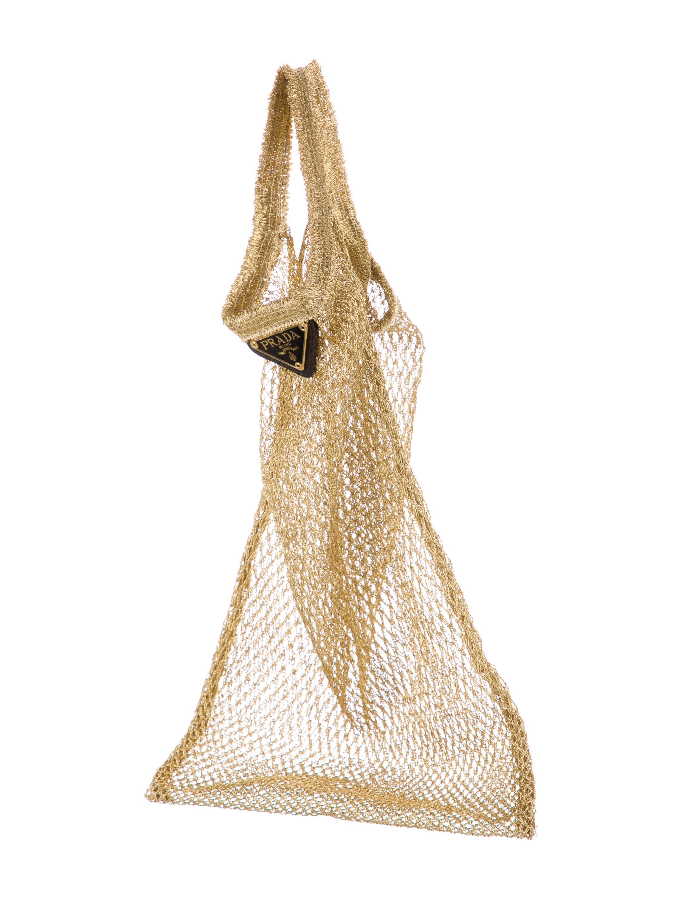 Prada Mesh Mini Bag - Gold Mini Bags, Handbags - PRA755007 | The RealReal