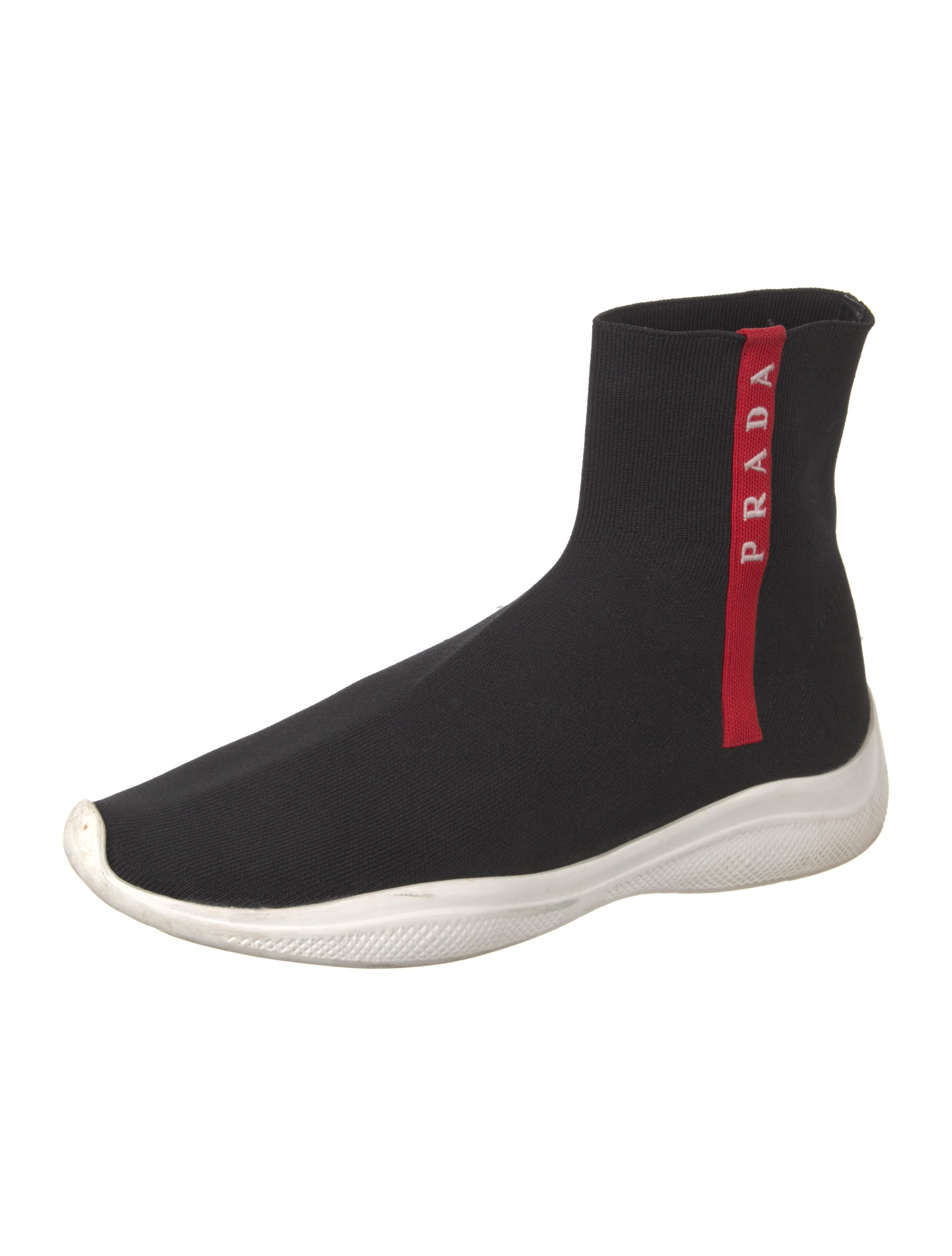 Prada Sock Sneakers - Black Sneakers, Shoes - PRA755626 | The RealReal