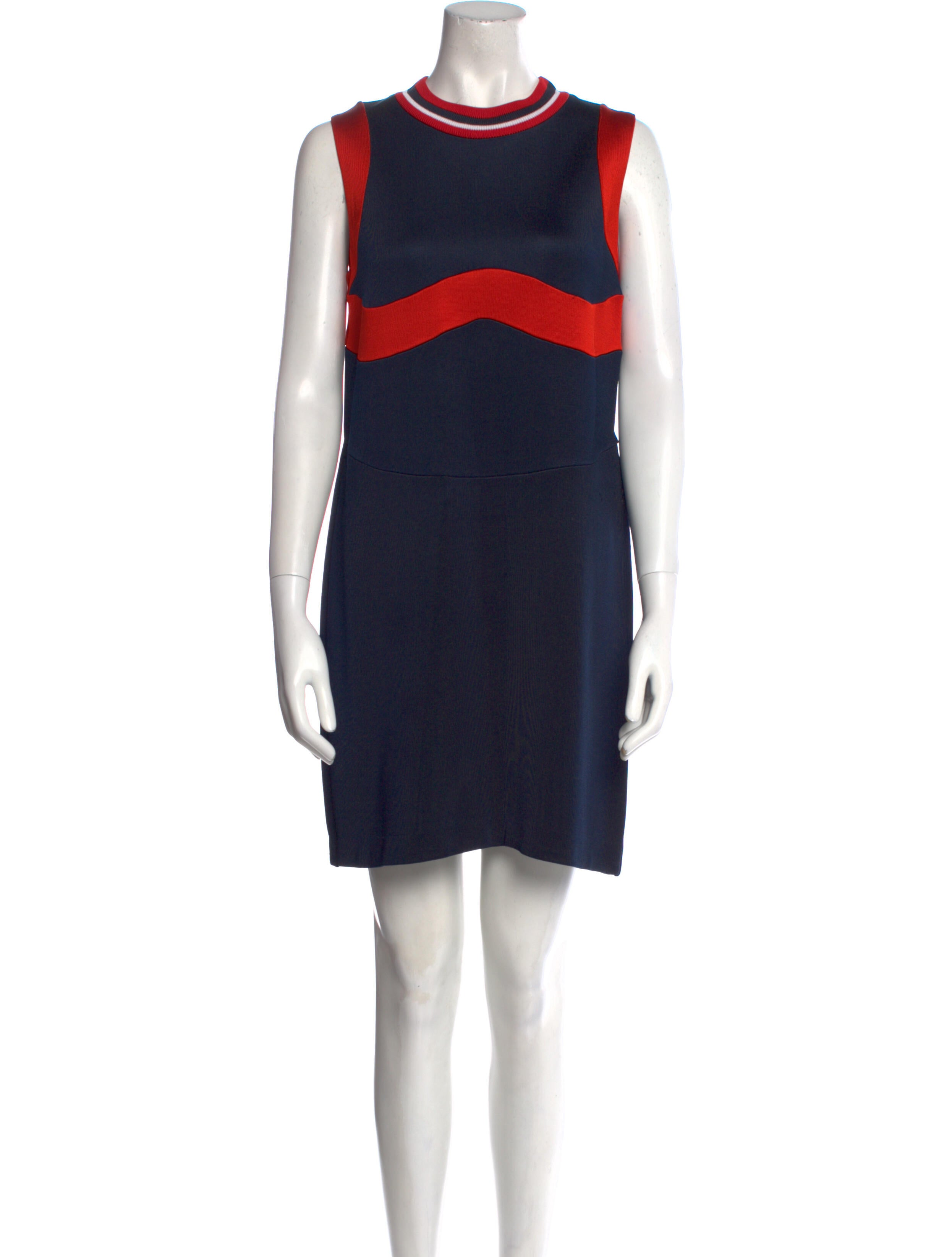 Prada Colorblock Pattern Mini Dress - Blue Dresses, Clothing ...