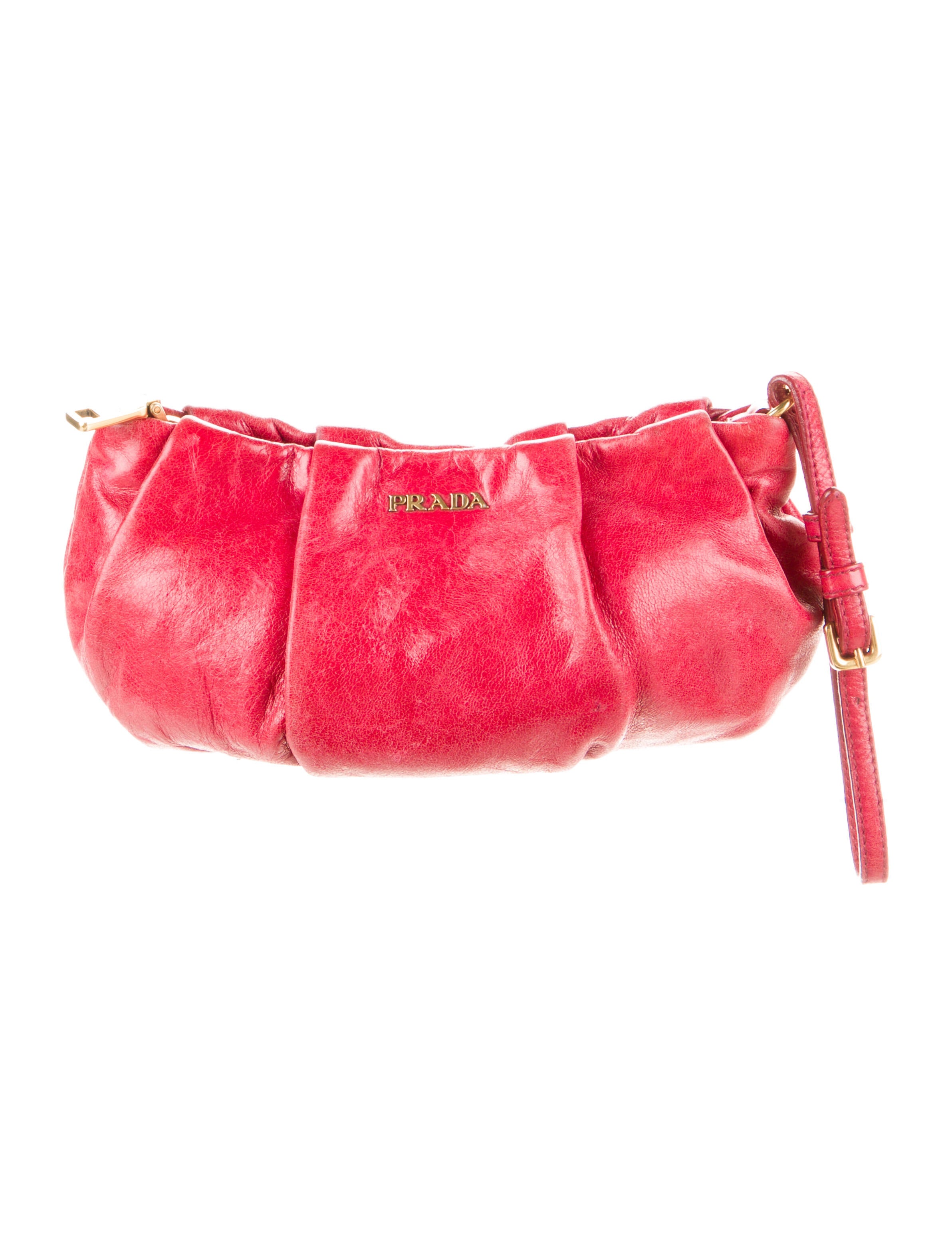Prada Oversize Velvet Clutch w/ Tags - Red Clutches, Handbags ...