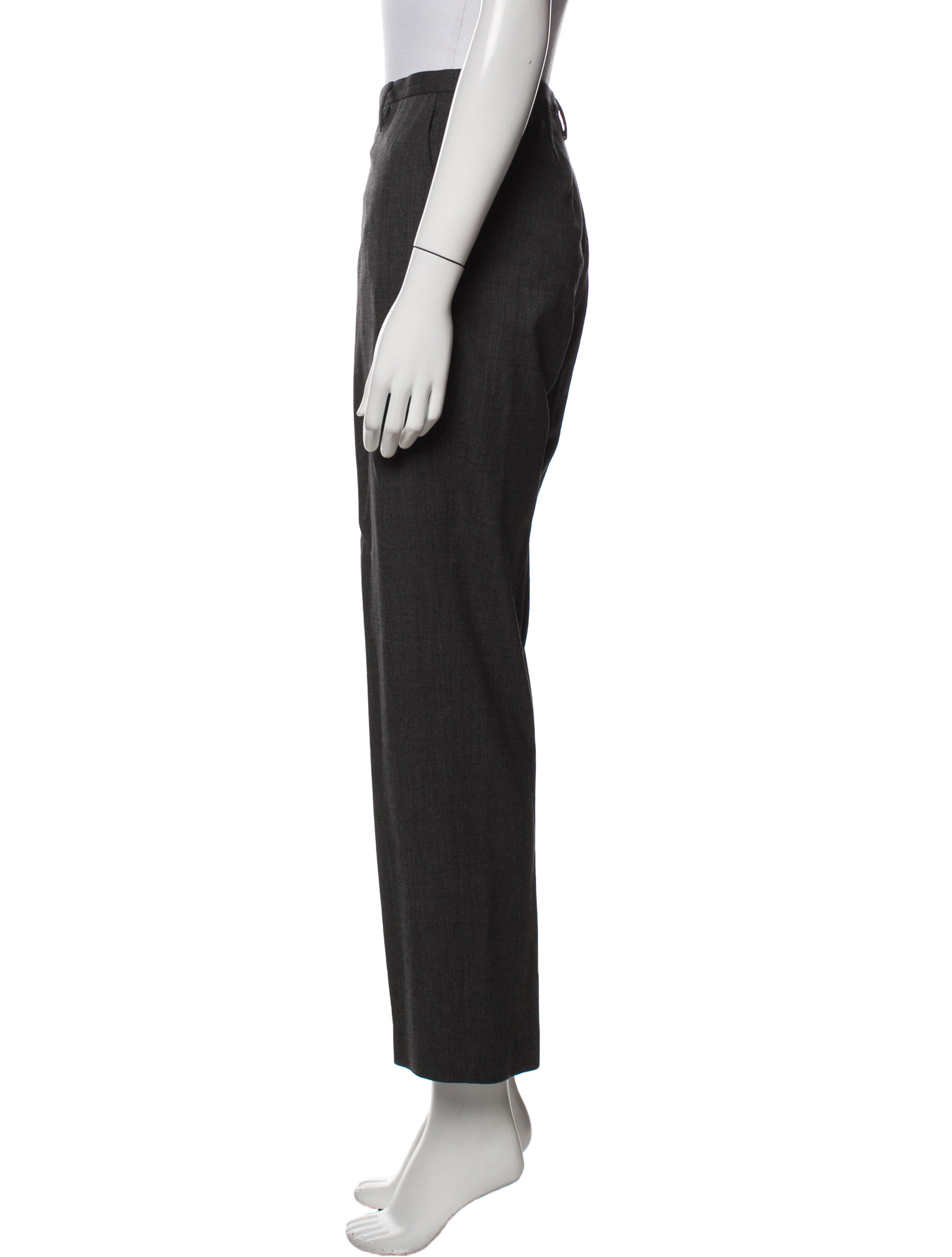 Prada Embellished Wool-Blend Pants - Grey, 9" Rise Pants, Clothing ...
