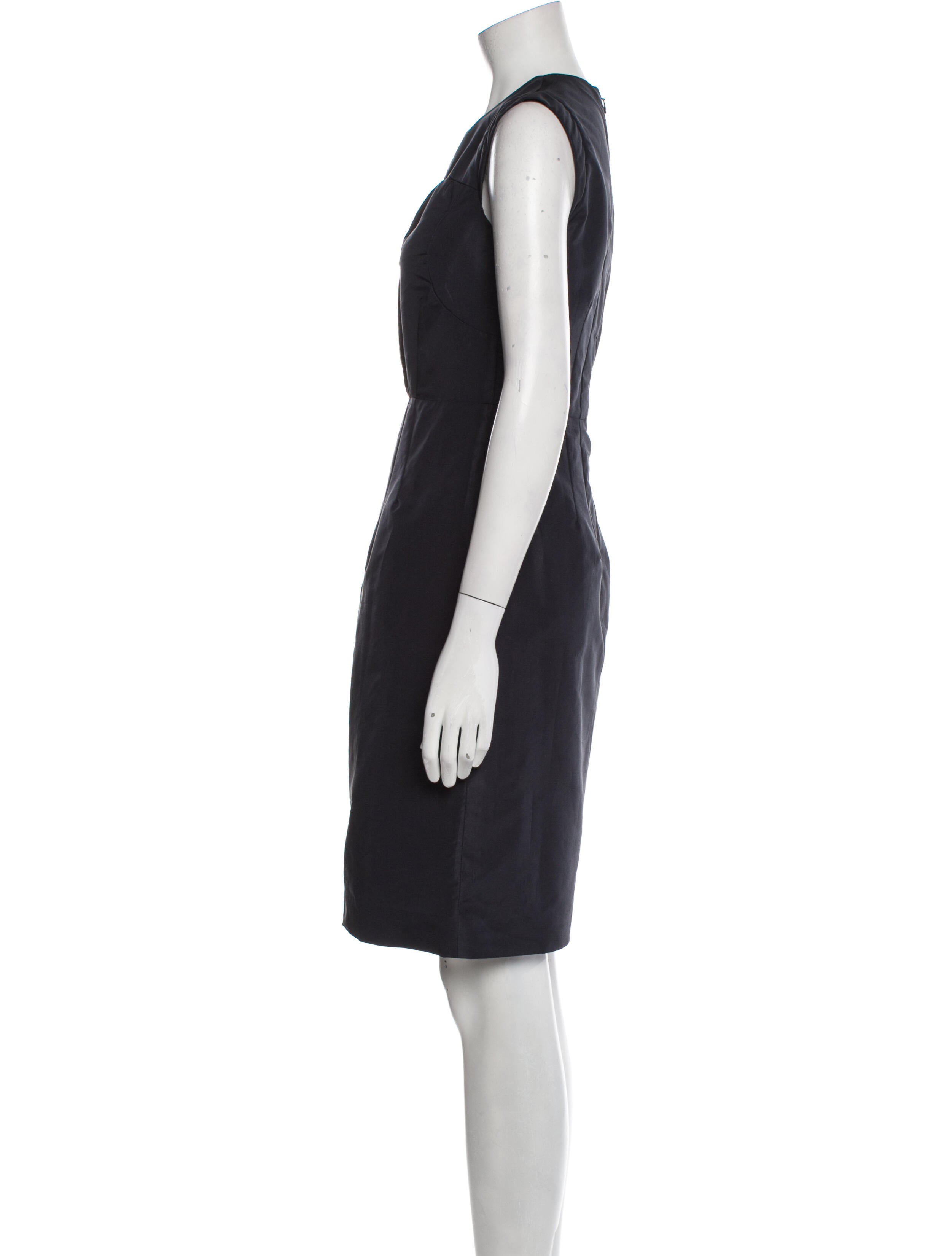 Prada Sleeveless Ruffle-Trimmed Dress - Blue Dresses, Clothing ...