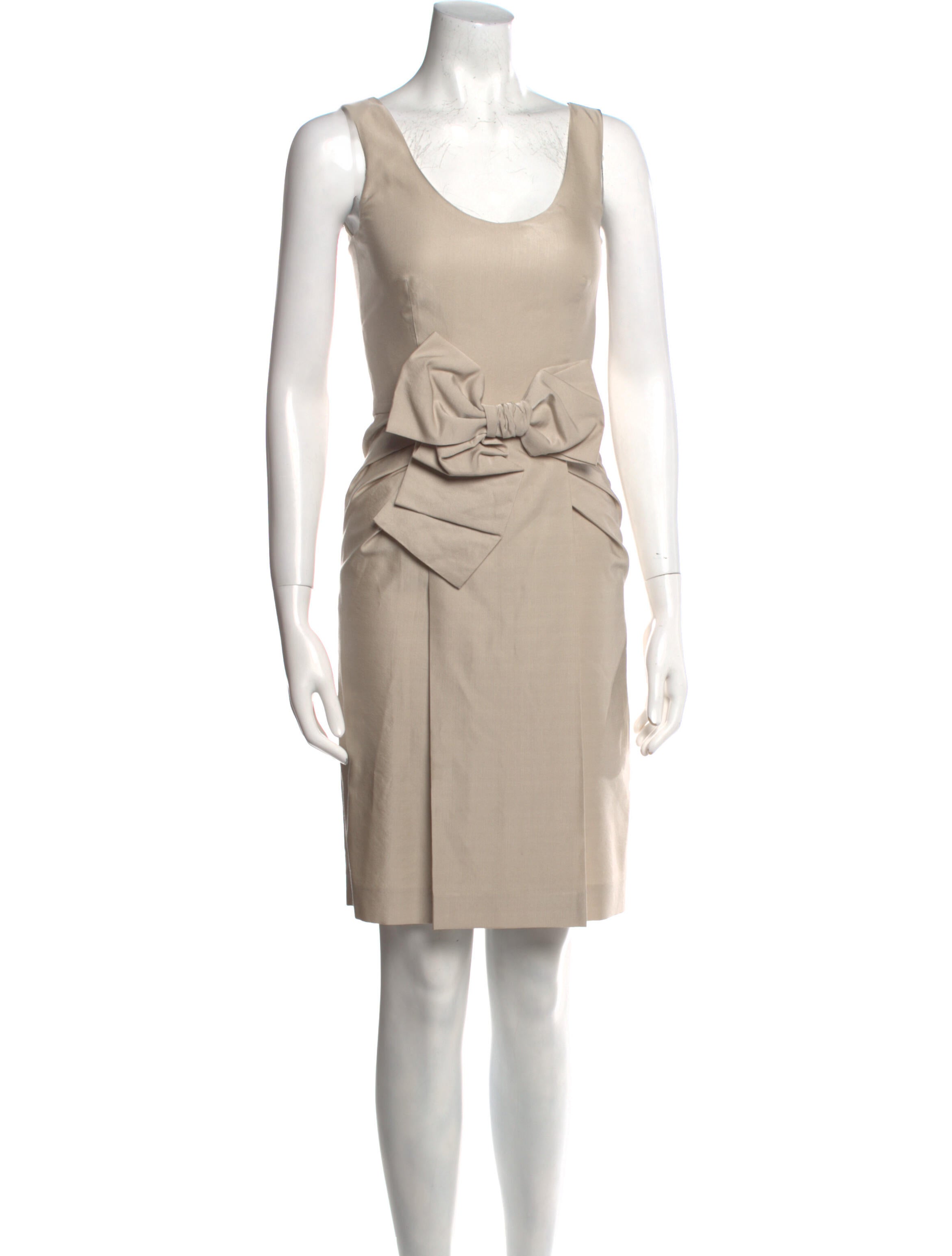 Prada Wool Blend A-Line Dress - Neutrals Dresses, Clothing - PRA114848 ...