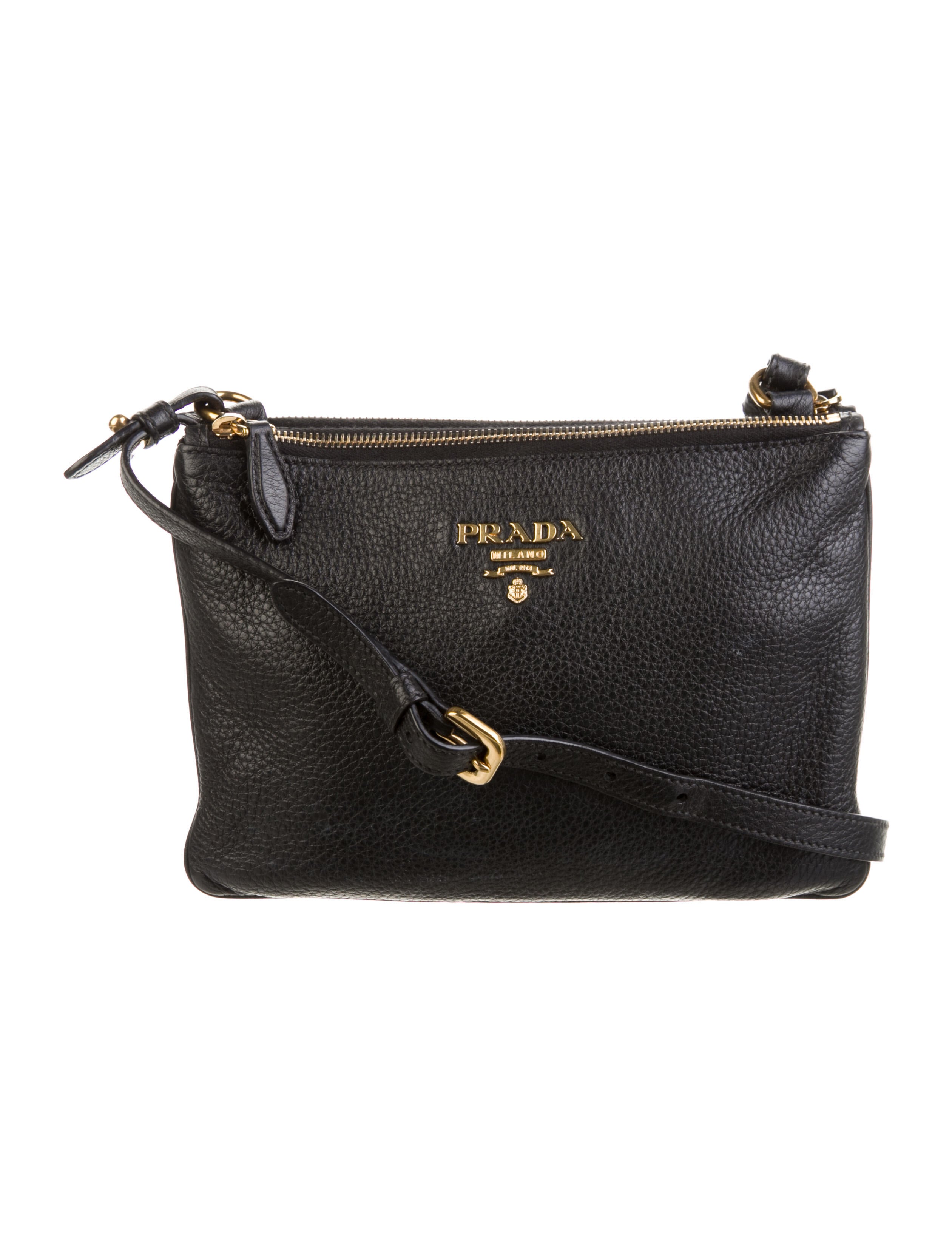 Prada Calf Hair Studded Cahier Crossbody Bag - Black Crossbody Bags ...