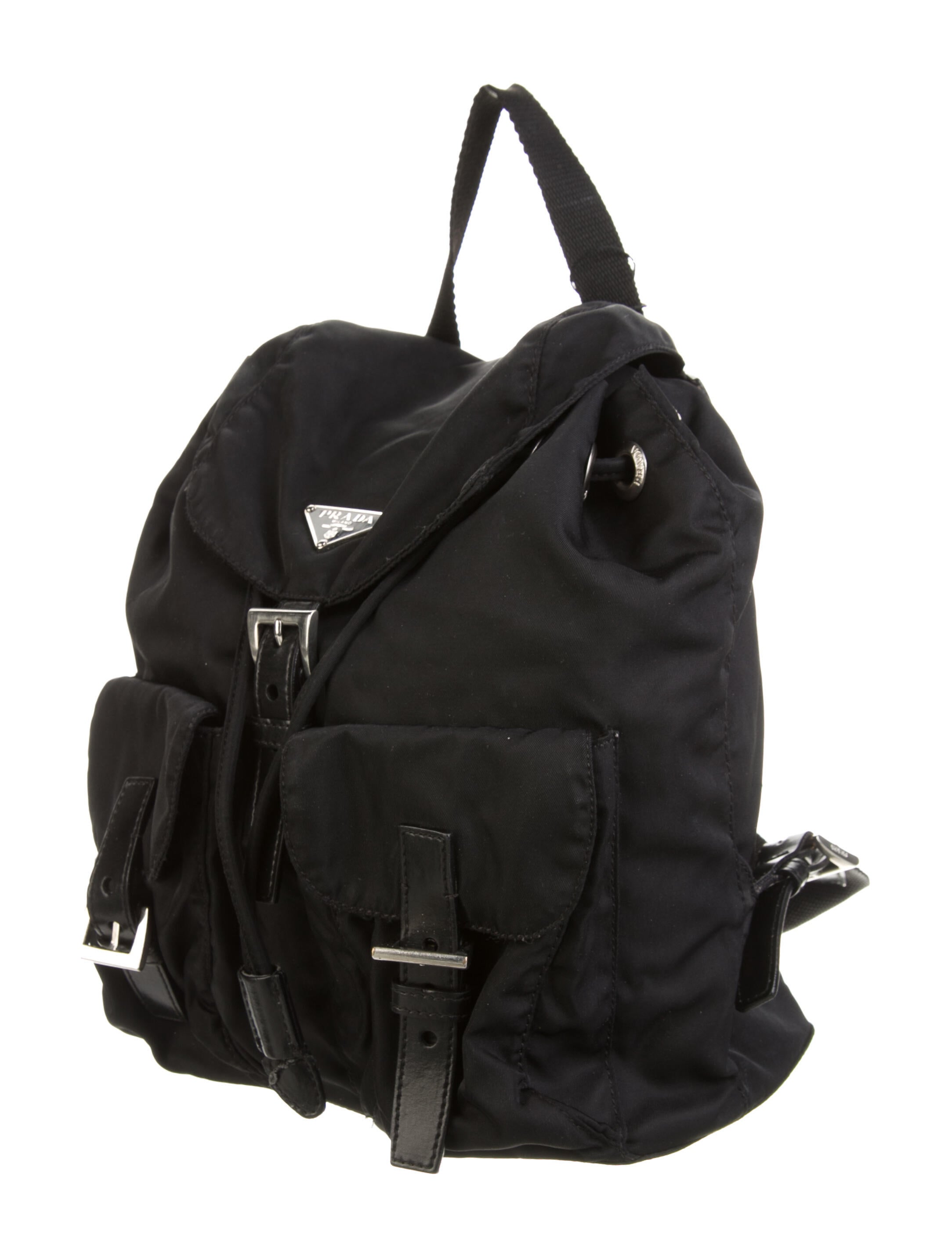Prada Vintage Tessuto Small Backpack - Black Backpacks, Handbags ...
