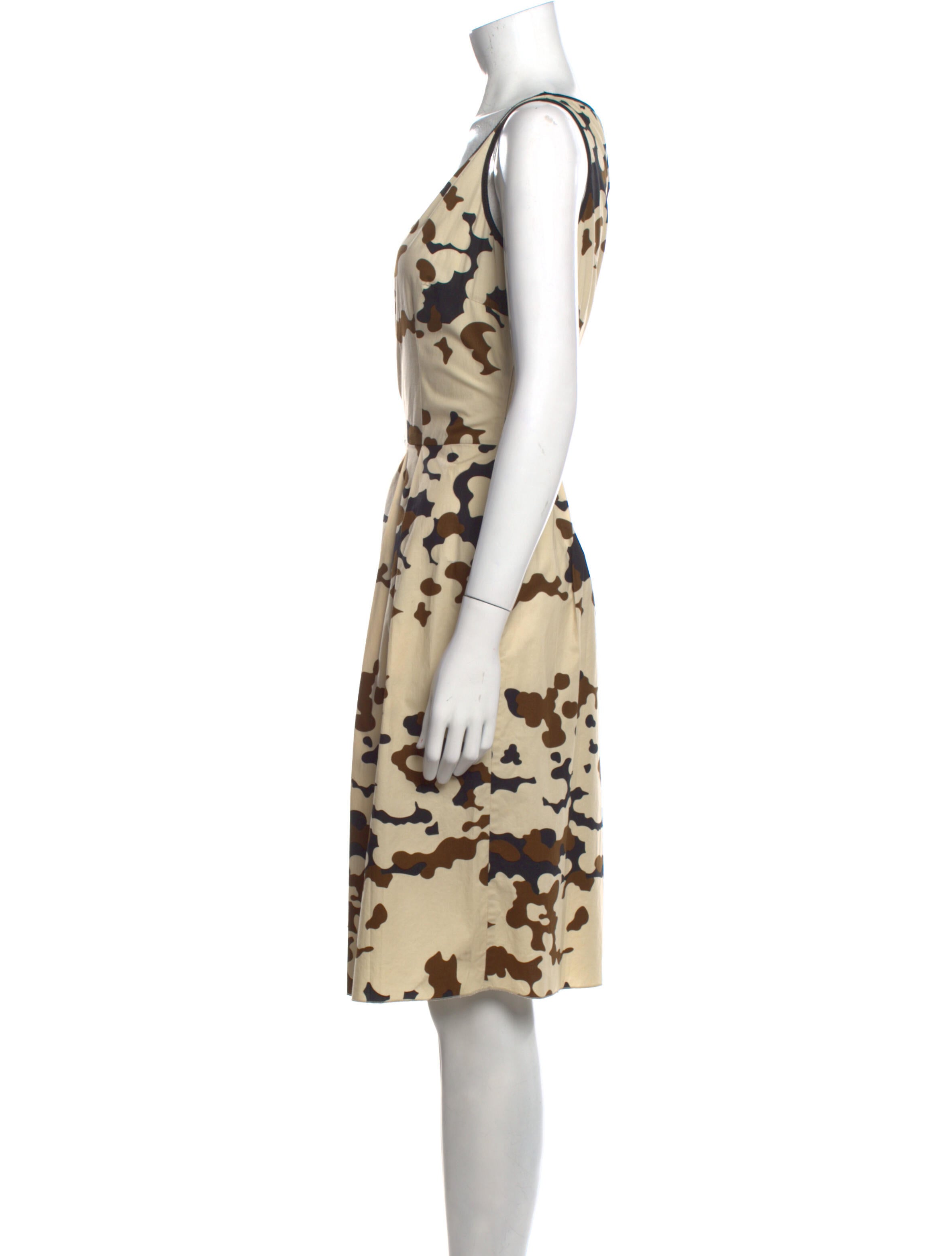 Prada Wool Blend A-Line Dress - Neutrals Dresses, Clothing - PRA114848 ...