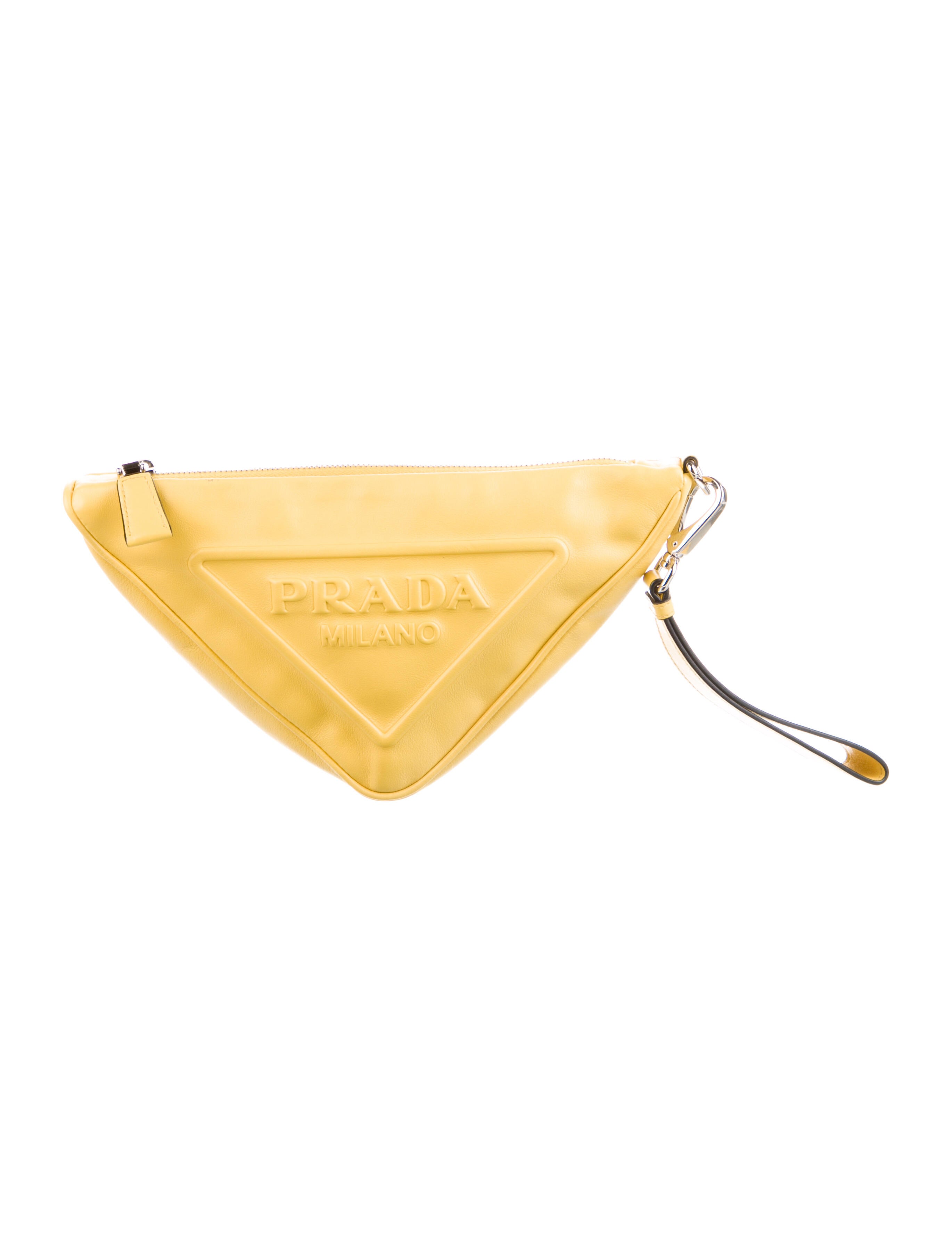Prada Grace Lux Triangle Bag - Yellow Clutches, Handbags - PRA787734 ...