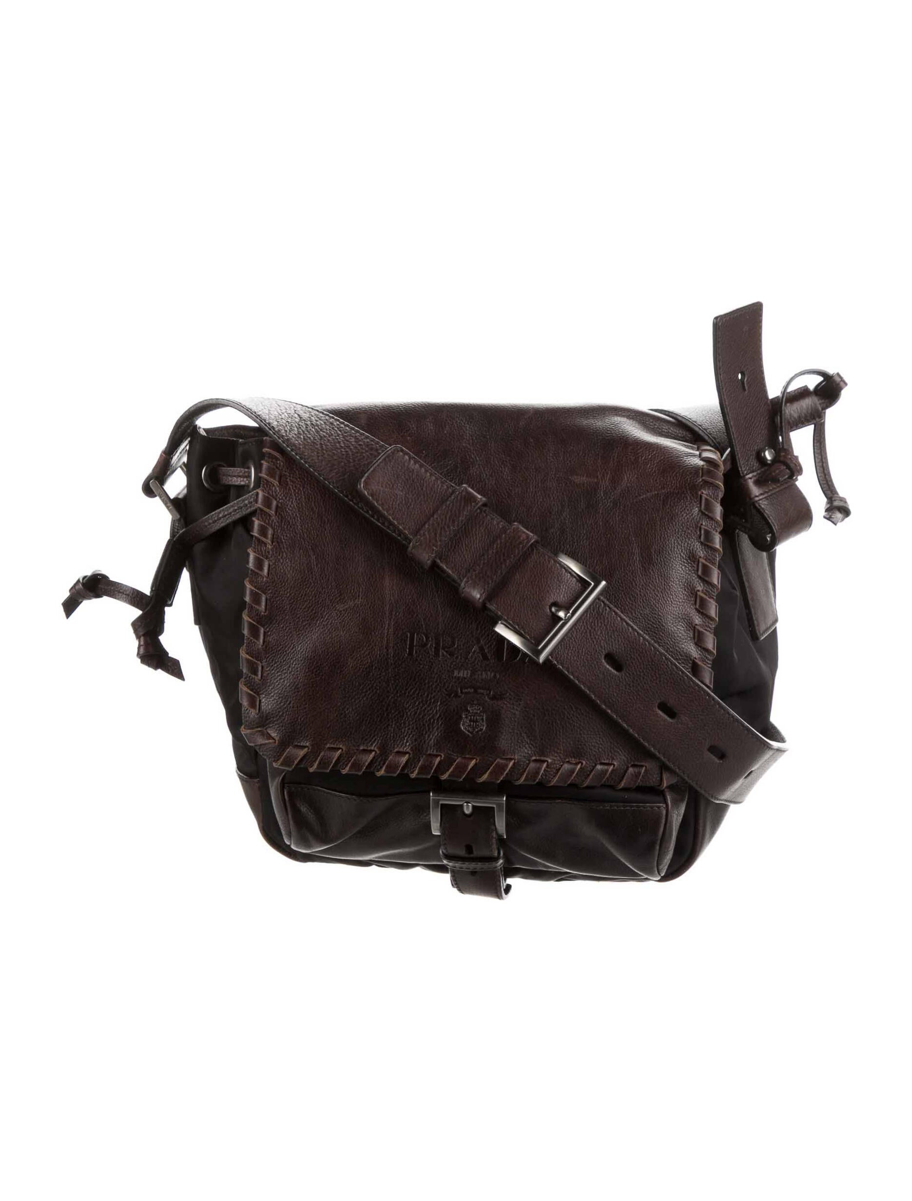Prada Tessuto Nylon Messenger Bag - Black Crossbody Bags, Handbags ...