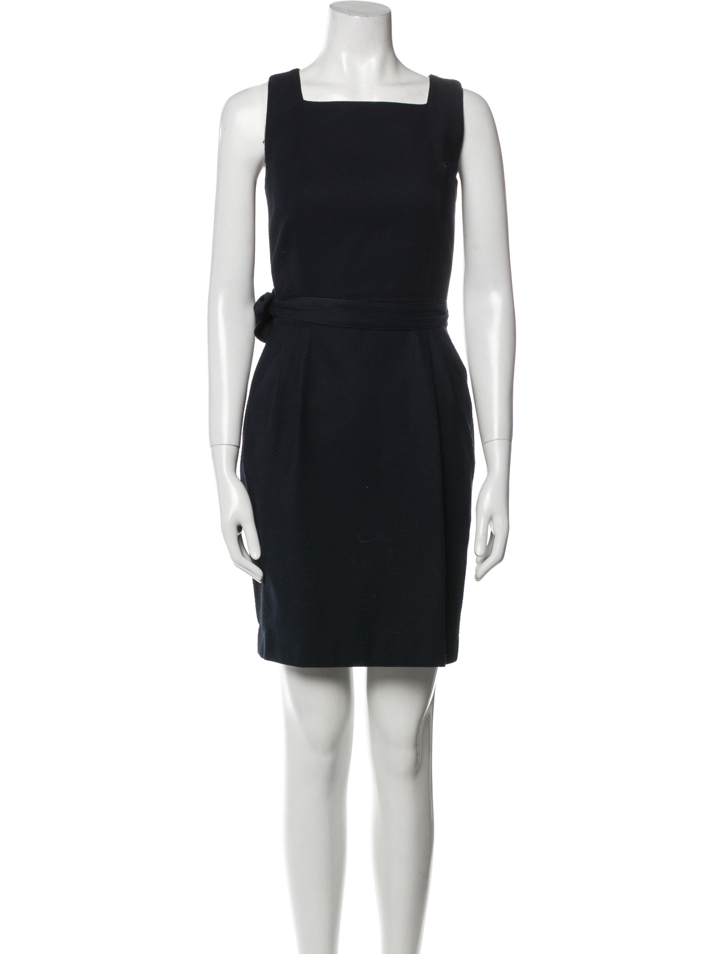 Prada Square Neckline Mini Dress - Blue Dresses, Clothing - PRA790446 ...