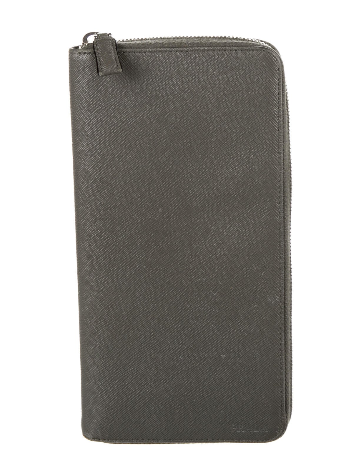 Prada Saffiano Lux Leather Wallet - Grey Wallets, Accessories ...